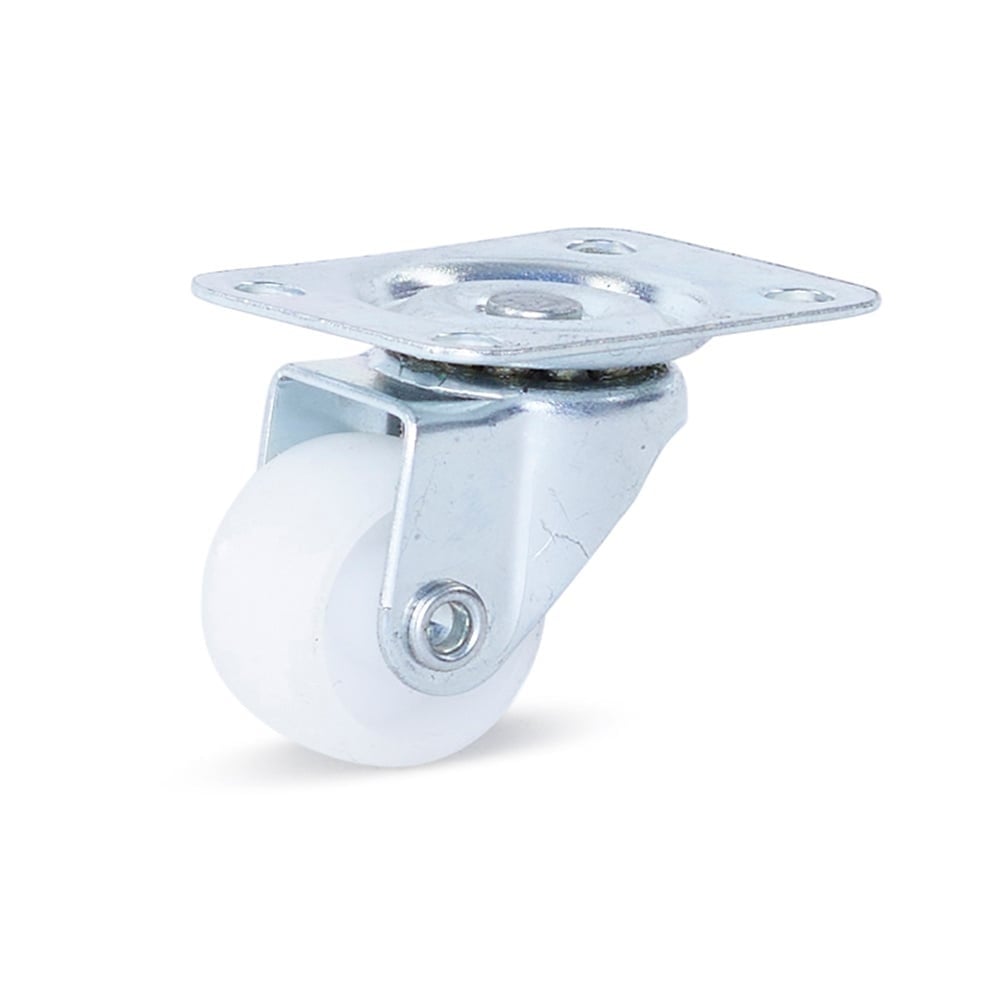 Petite roulette pivotante en PP blanc avec plateau supérieur - 25mm ...