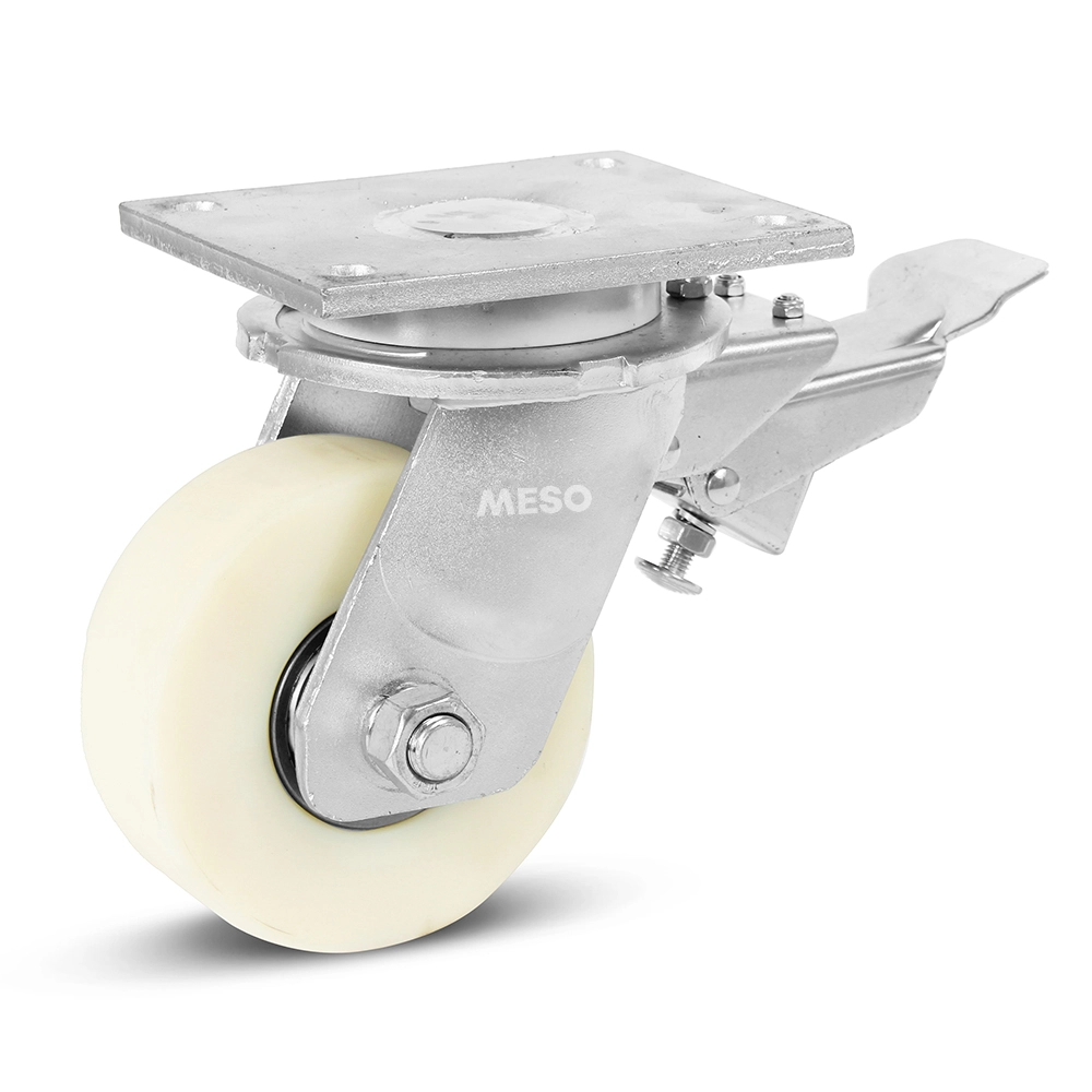 Rueda giratoria de nylon súper resistente con freno - 150mm - 2000kg ...