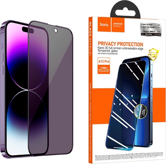 Hoco - Privacy Screenprotector iPhone 14 Pro Max - Wieport