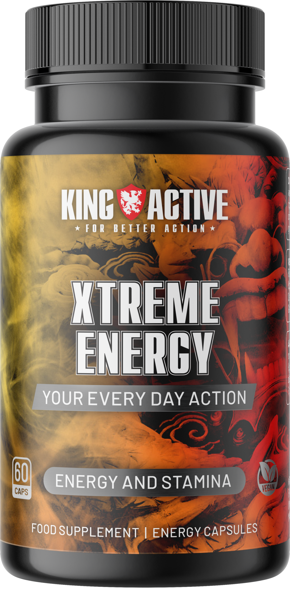 King Active Xtreme Energy - 60 caps - Max Energy and Stamina Booster - kingactive
