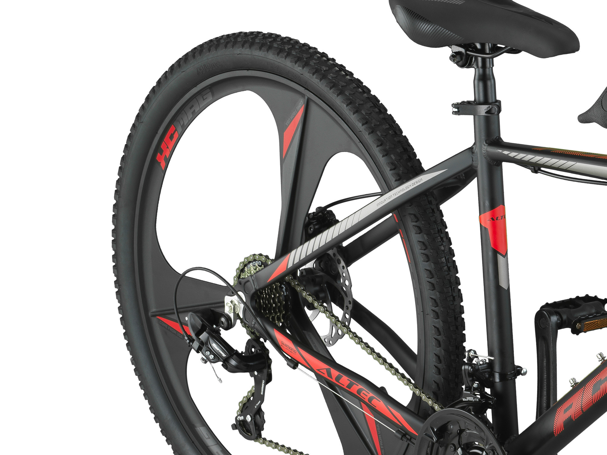 Altec Accrue Mountainbike 27,5 inch Schijfrem Zwart Rood 21v - Ado Bike