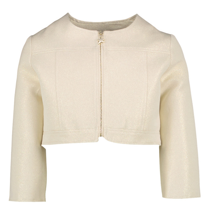Linea Raffaelli goudkleurige blazer met rits