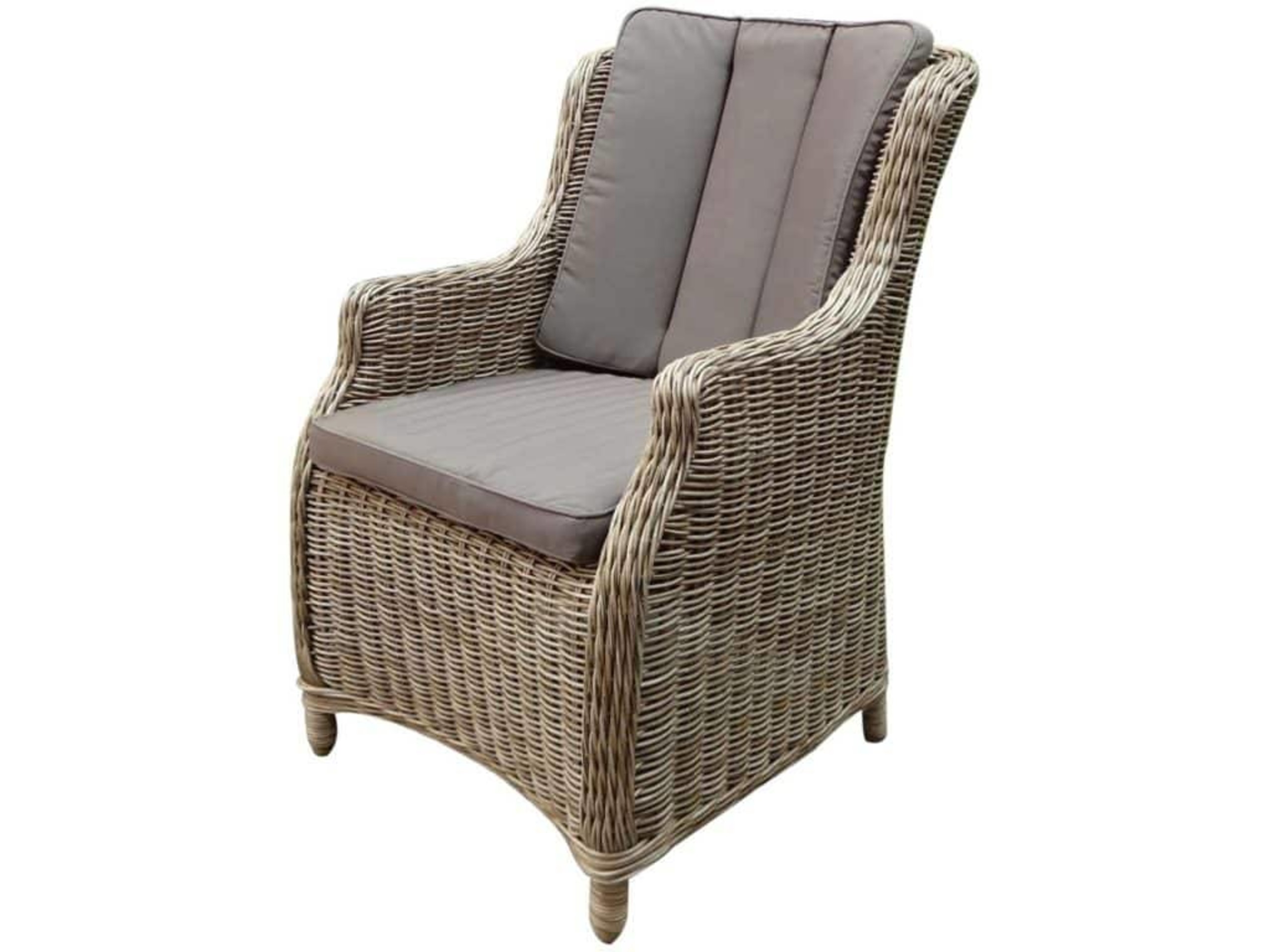 Darwin deluxe dining tuinstoel rattan grey + royal brown beige - AVH ...