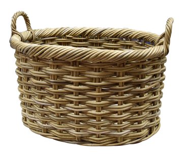 Rotty rotan mand met deksel 50x50 cm rond - AVH Outdoor Tuinmeubelen