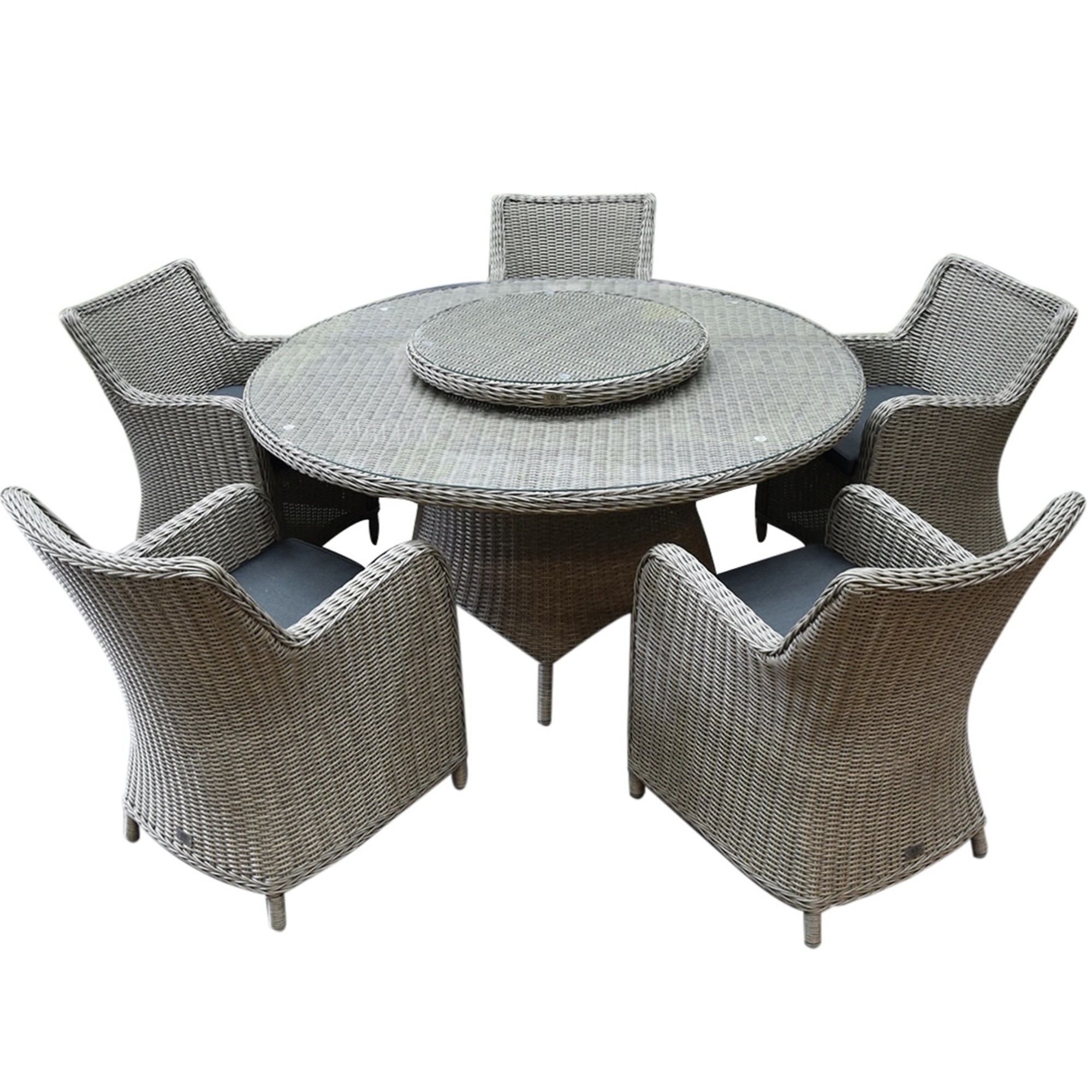 Bilbao Riccione dining tuinset 150 cm rond 7-delig grijs - AVH Outdoor ...