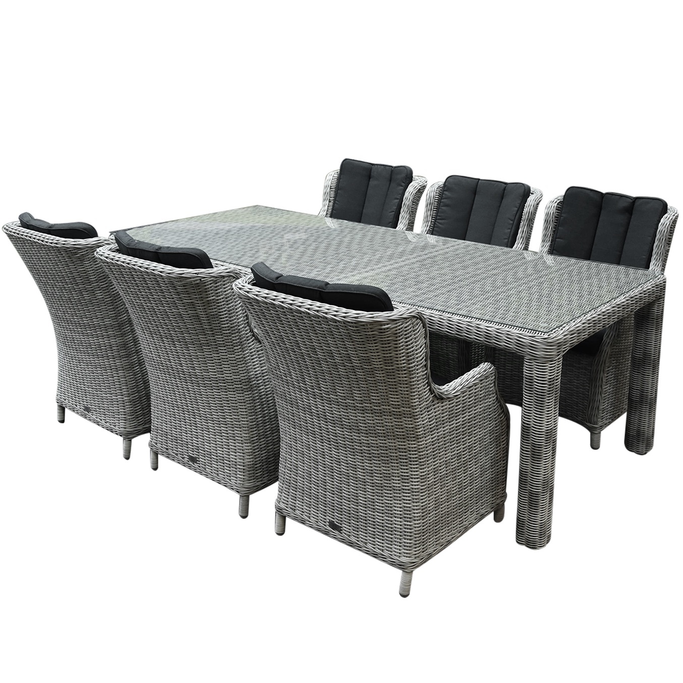 Darwin Bergamo dining tuinset 240x100xH75 cm wit - AVH Outdoor Tuinmeubelen