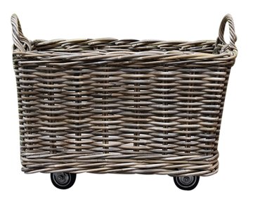 Rotty rotan mand met deksel 50x50 cm rond - AVH Outdoor Tuinmeubelen