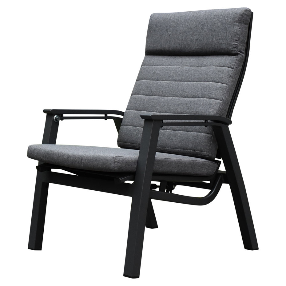 Monaco lounge tuinstoel verstelbaar aluminium antraciet - AVH Outdoor ...