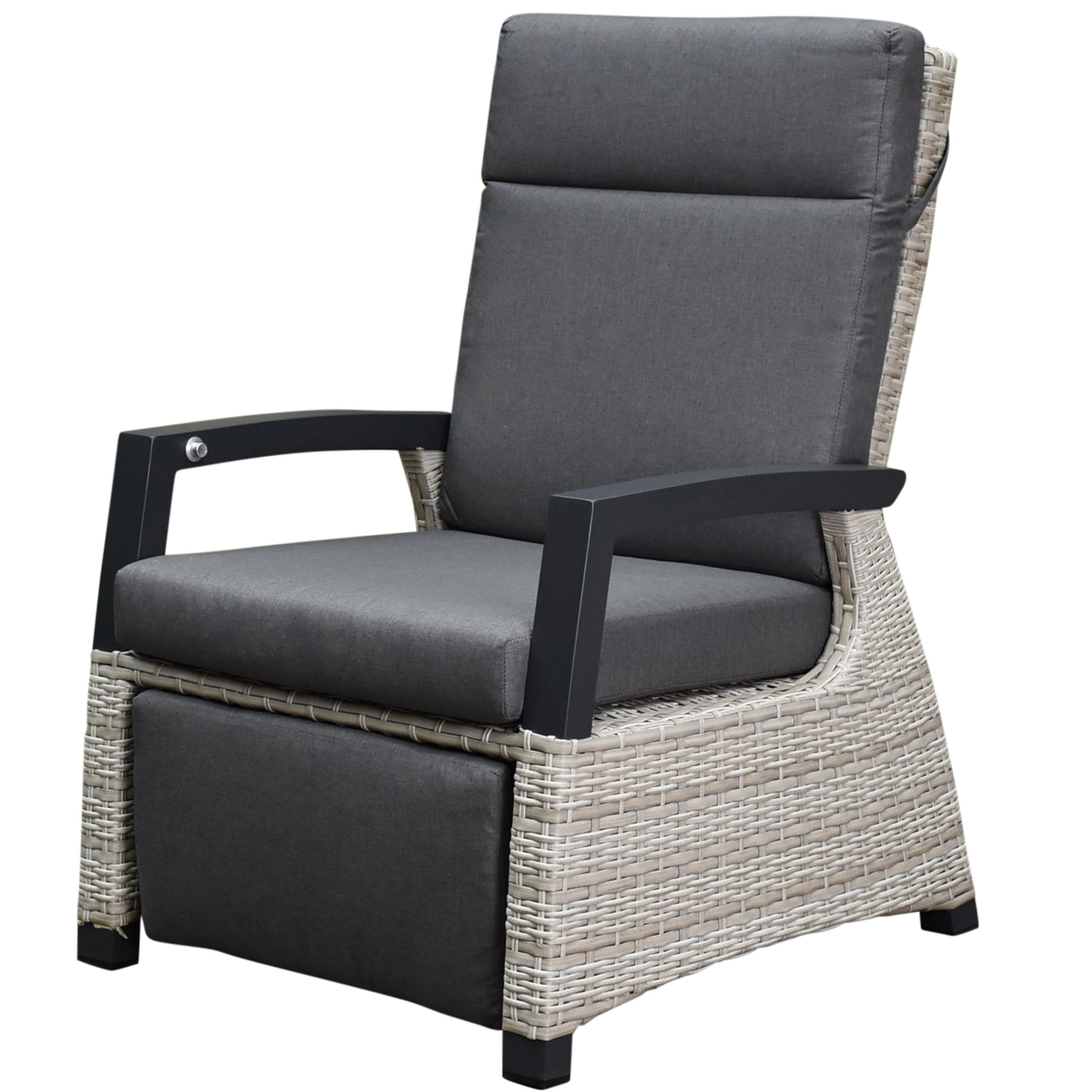 Dallas lounge tuinstoel verstelbaar met voetensteun grijs - AVH Outdoor ...