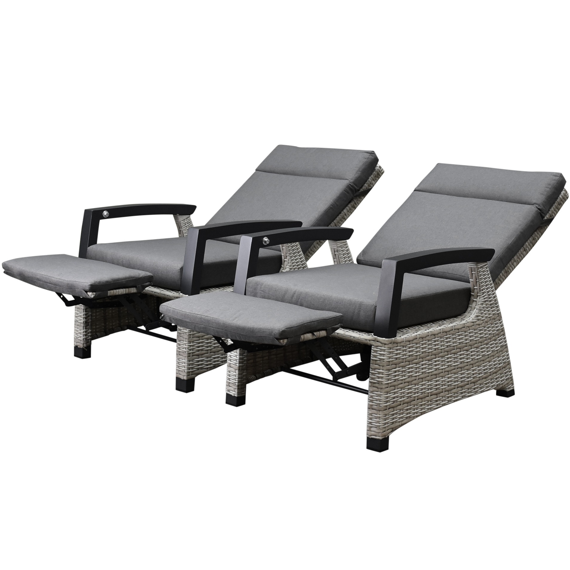 Dallas lounge balkonset 2 delig verstelbaar met verstelbare ...