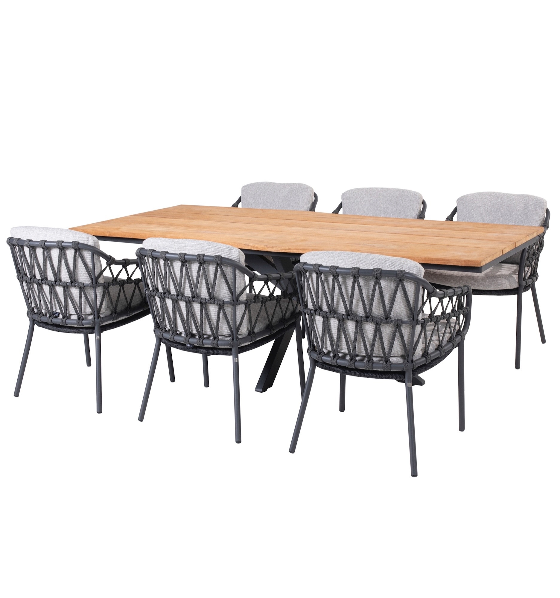 Minerva Calpi dining tuinset 220x95xH75cm 7 delig 4 Seasons Outdoor ...