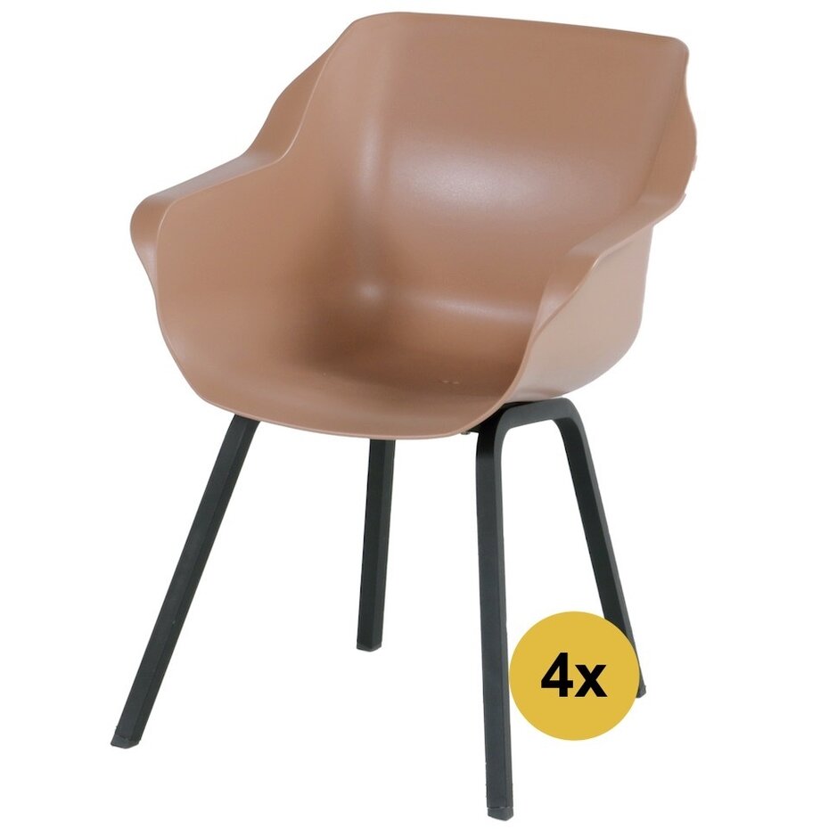 4x Sophie Element dining tuinstoel Italian Terra Hartman - AVH Outdoor ...