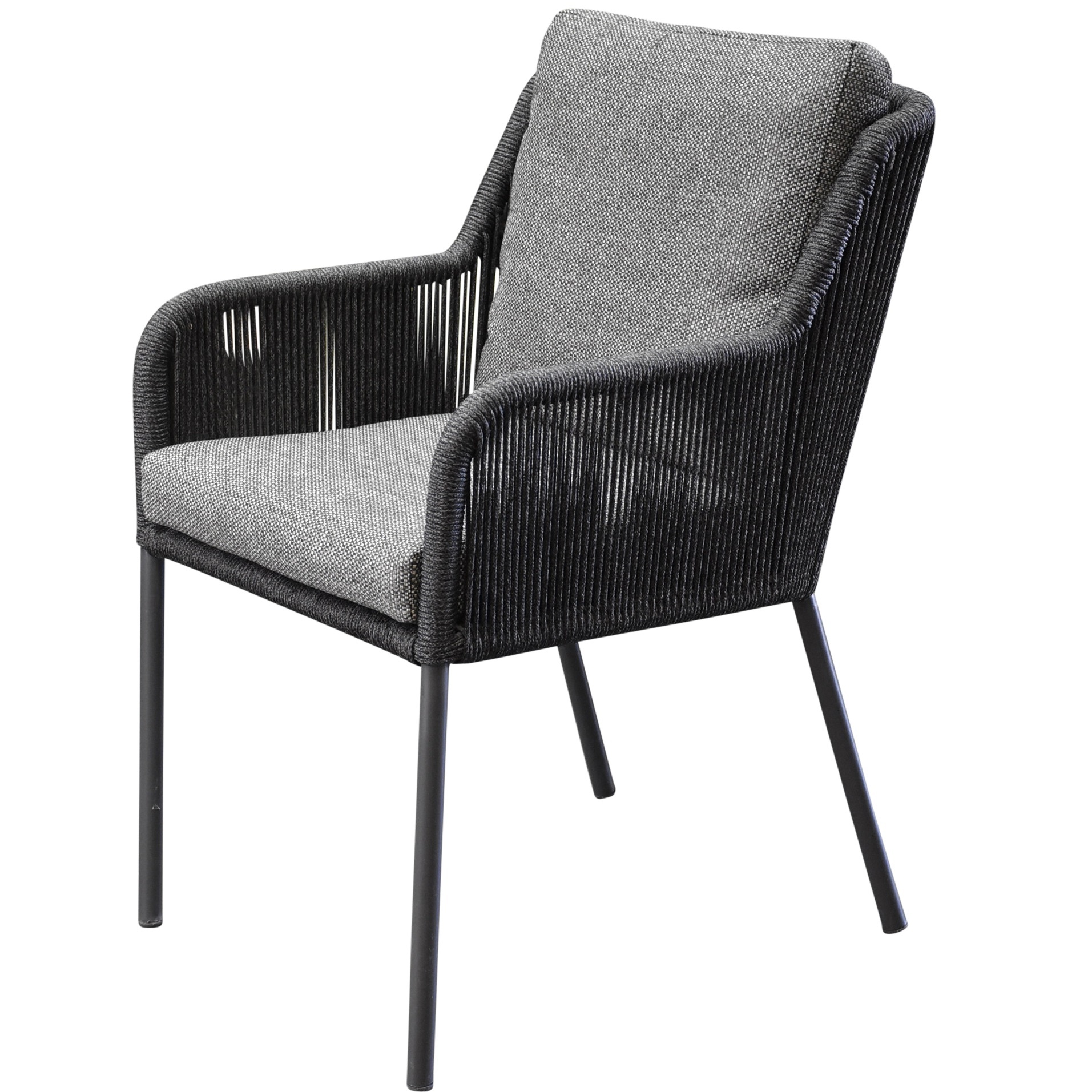 Sussex dining tuinstoel antraciet rope - AVH Outdoor Tuinmeubelen