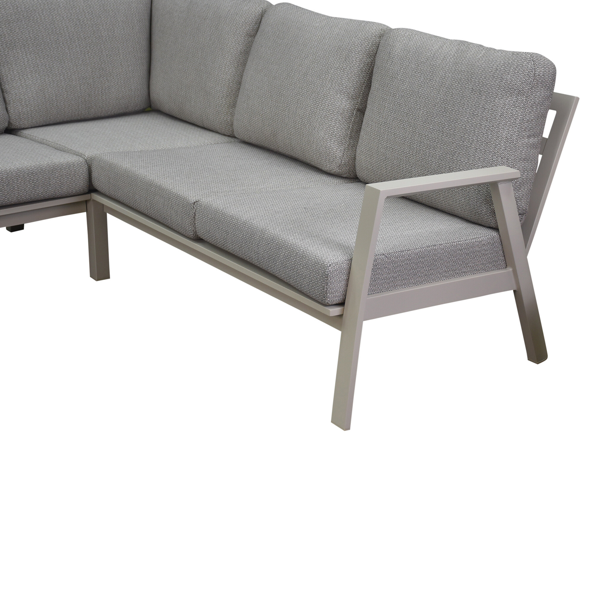 Barolo hoek loungeset 3 delig aluminium latte creme - AVH Outdoor ...
