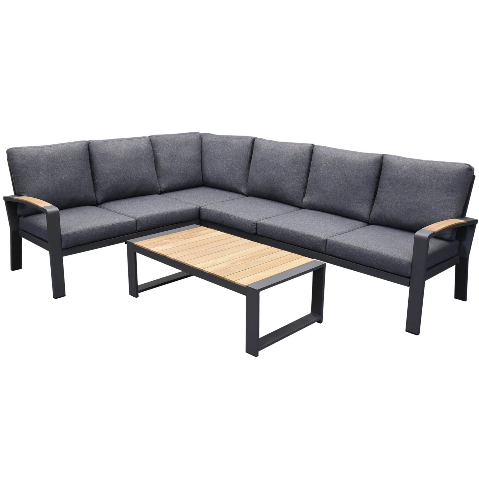 Costa Rica hoek loungeset 5 delig aluminium antraciet - AVH Outdoor ...