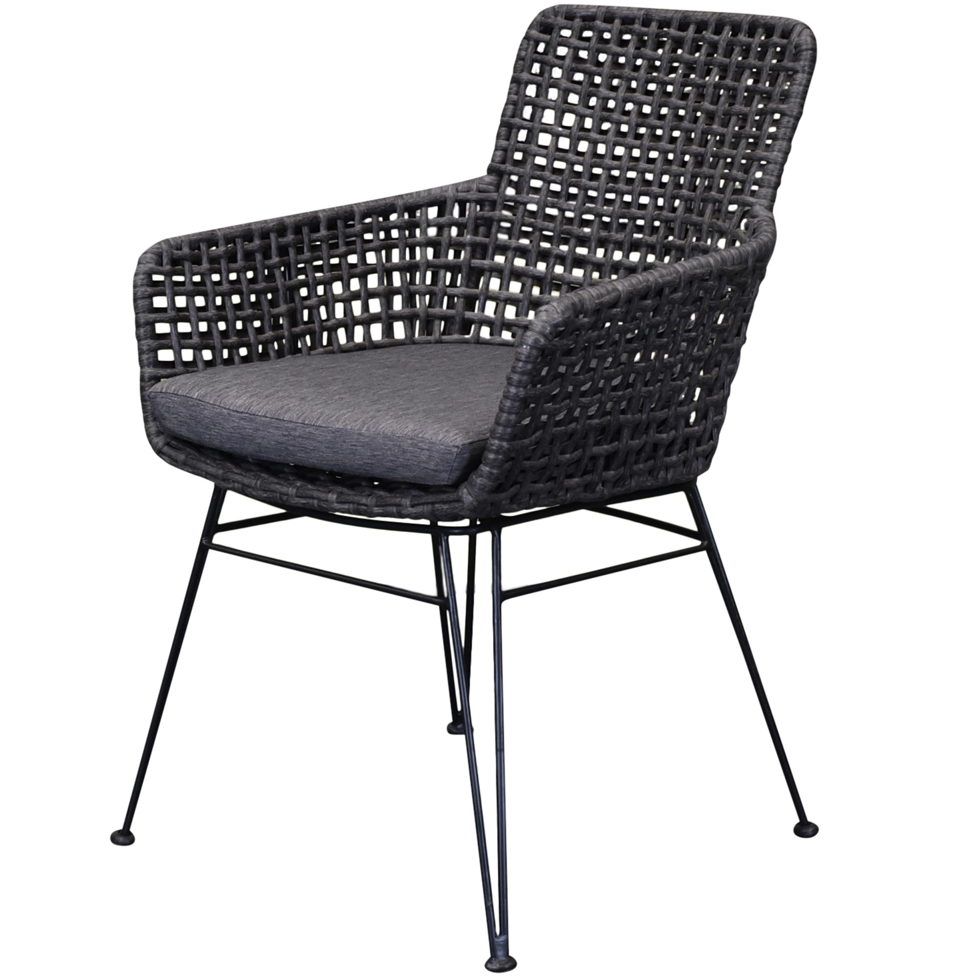 Phantom dining tuinstoel wicker antraciet - AVH Outdoor Tuinmeubelen