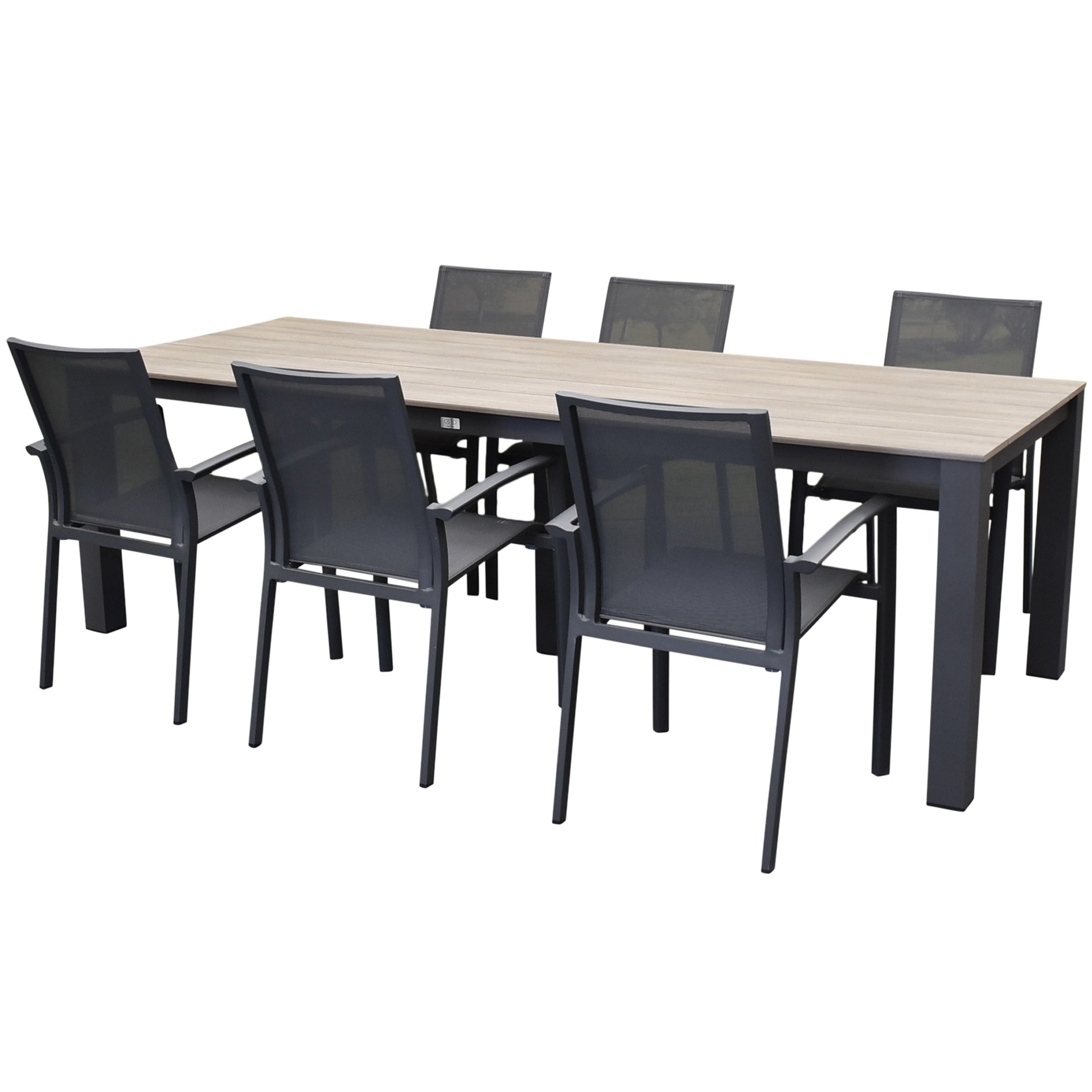 Malaga Sydney dining tuinset 240x92xH74 cm 7 delig polywood - AVH ...