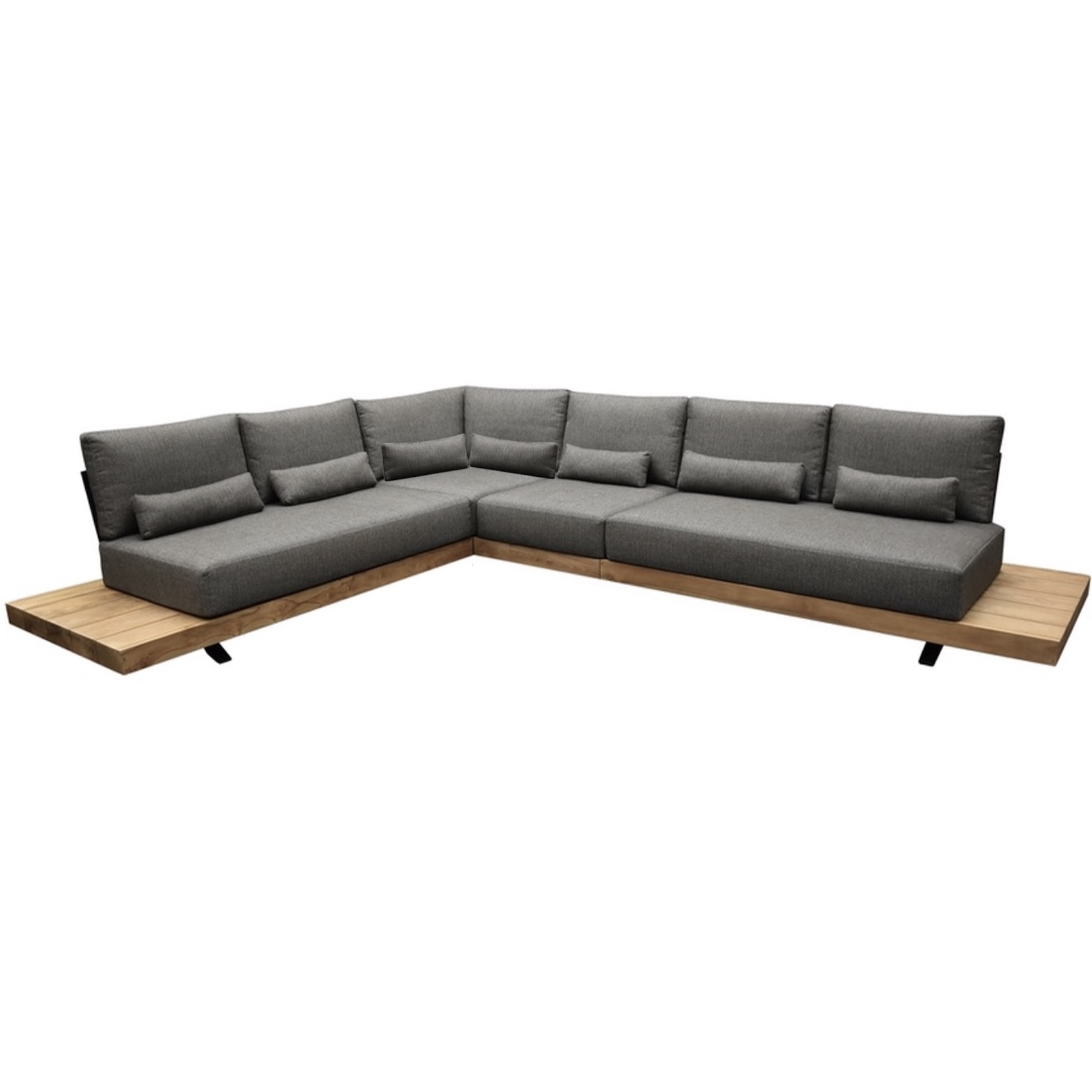 Robusto platform hoek loungeset 4 delig teak - AVH Outdoor Tuinmeubelen