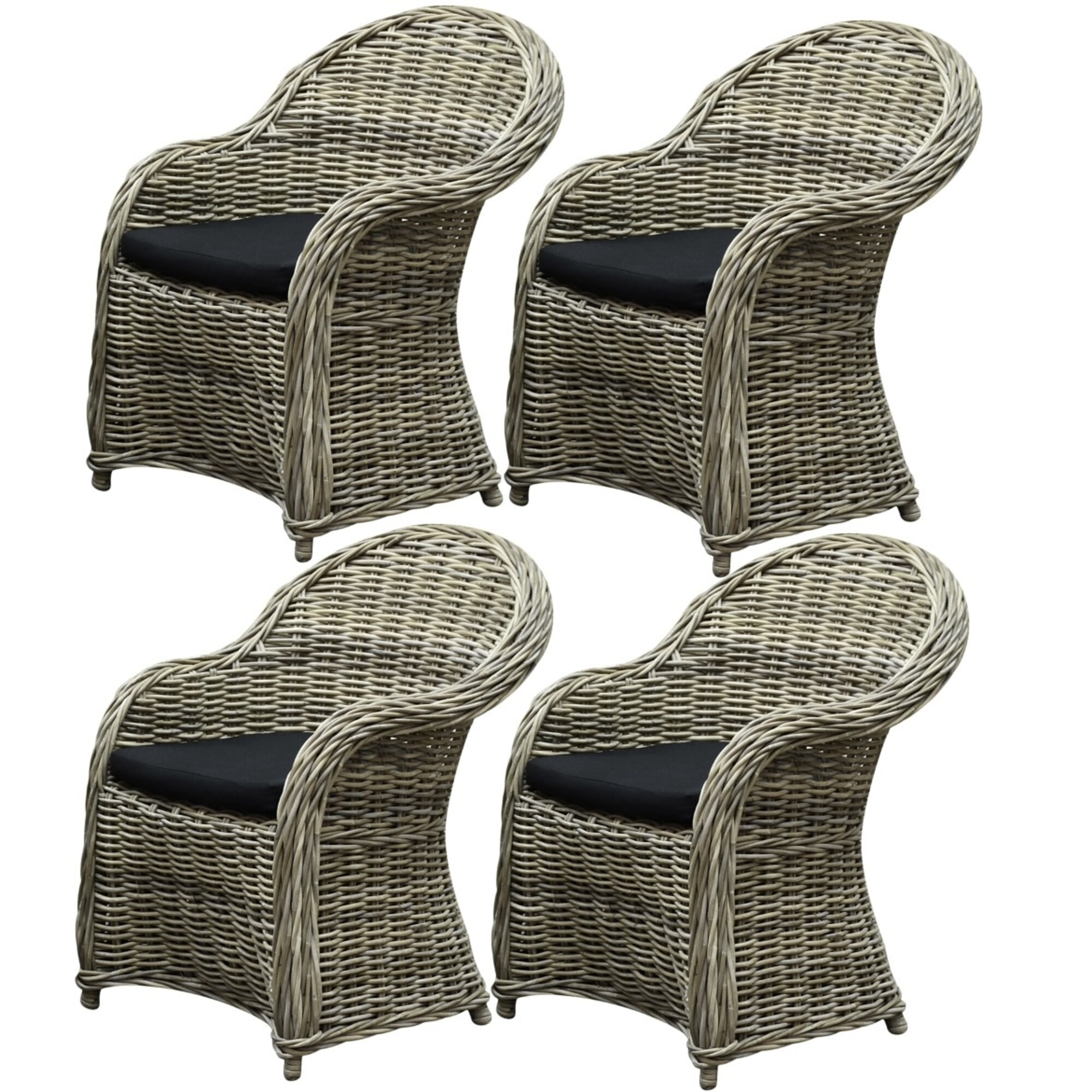 Roma dining tuinstoel set (4 stoelen) - AVH Outdoor Tuinmeubelen