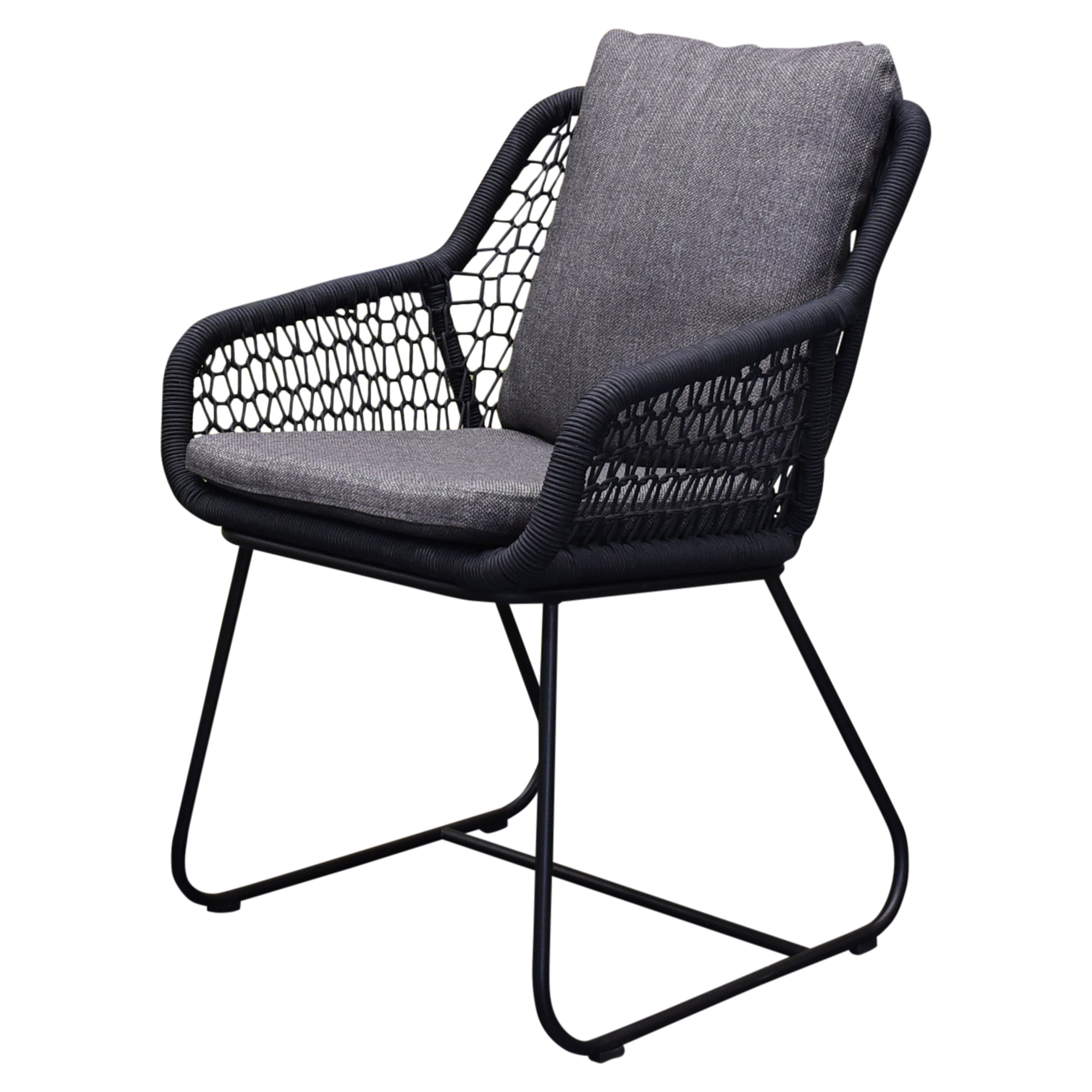 Savona dining tuinstoel rope antraciet - AVH Outdoor Tuinmeubelen