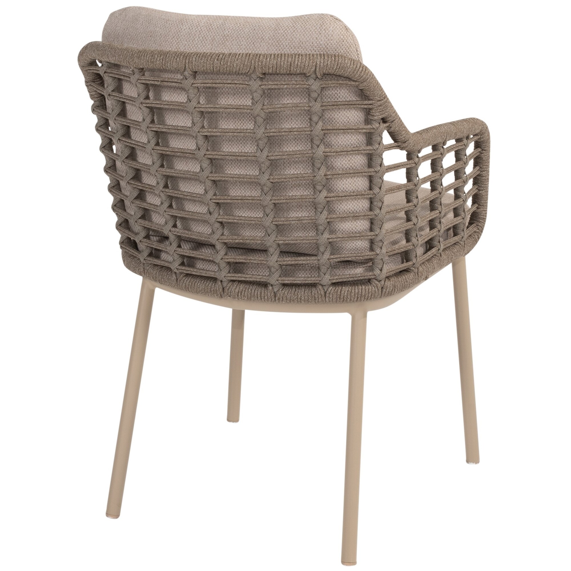 Puglia dining tuinstoel met 2 kussens latte - AVH Outdoor Tuinmeubelen