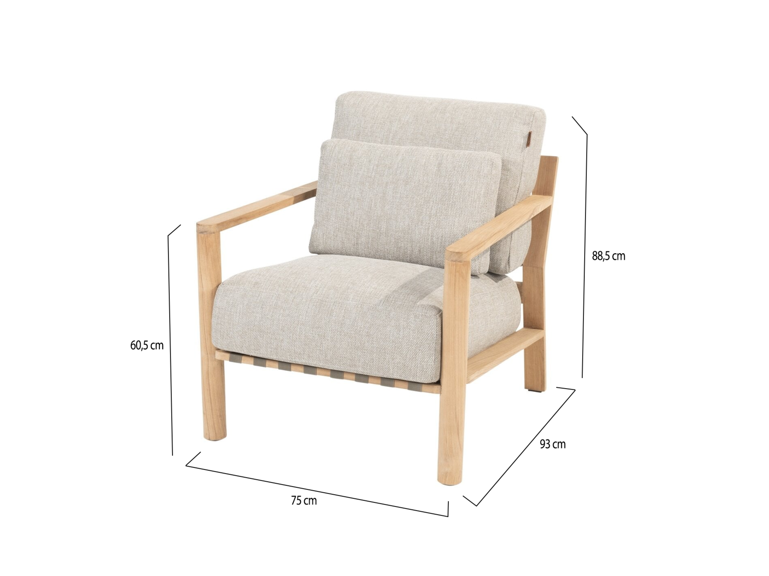 Lucas lounge tuinstoel natural teak 4 Seasons Outdoor - AVH Outdoor ...