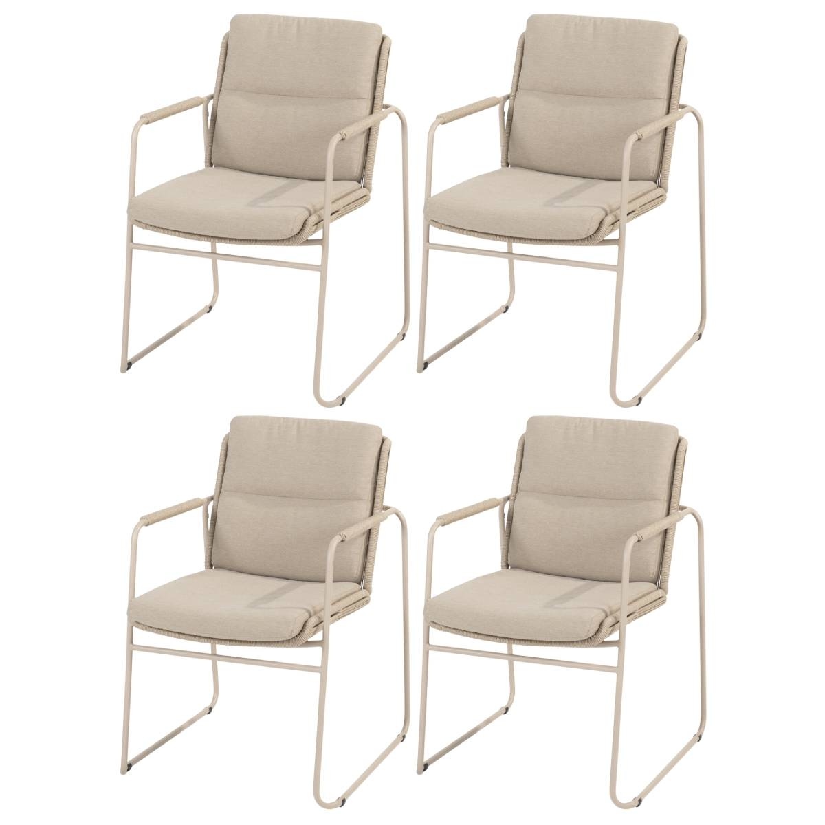 Parma dining tuinstoel stapelbaar latte Taste 4SO set van 4 - AVH ...