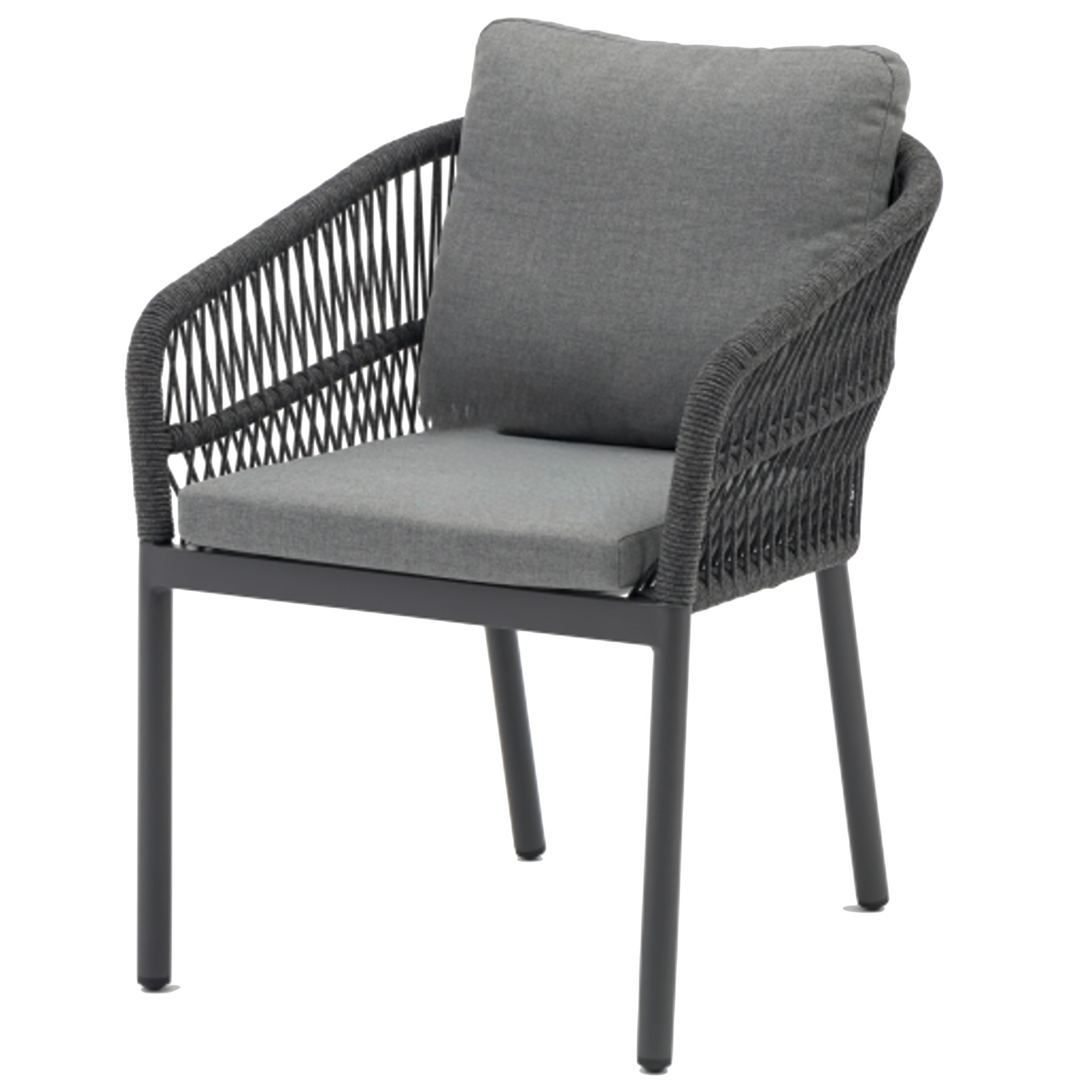 Impala dining tuinstoel rope antraciet - AVH Outdoor Tuinmeubelen