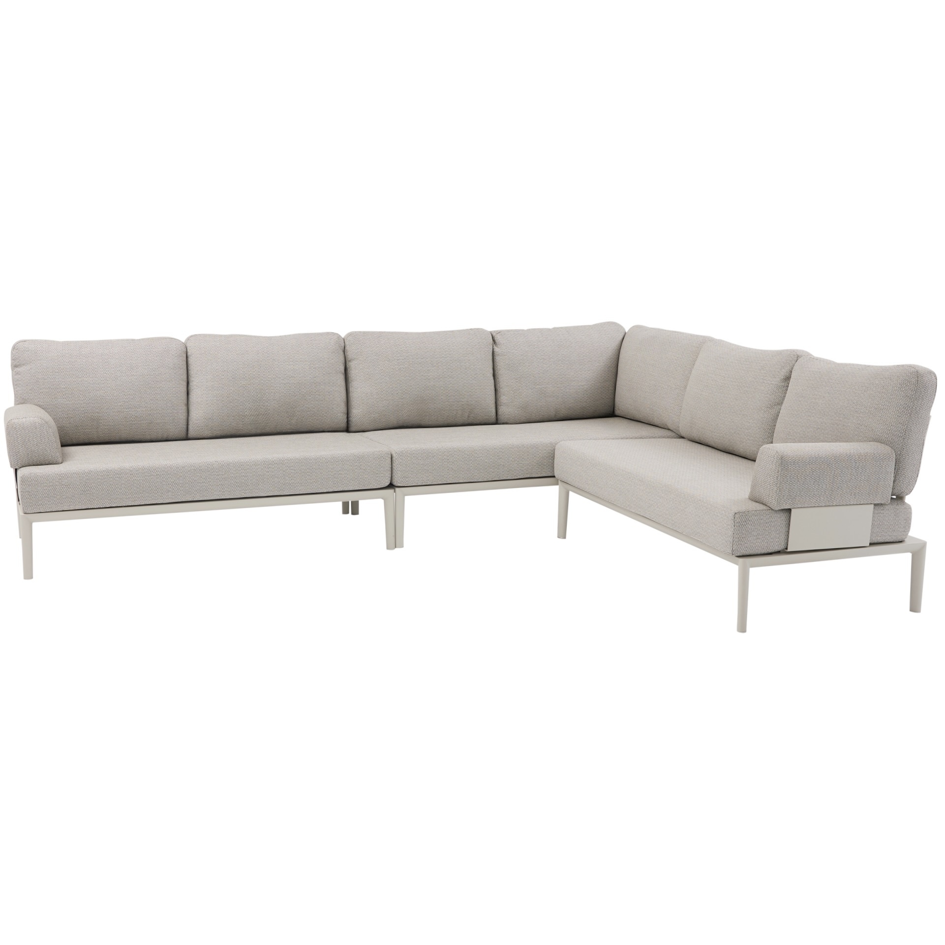 Hong Kong hoek loungeset 3 delig aluminium latte zand - AVH Outdoor ...