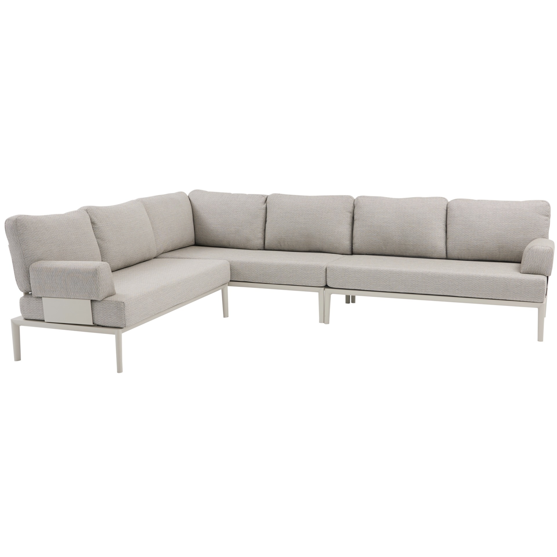 Hong Kong hoek loungeset 3 delig aluminium latte zand - AVH Outdoor ...