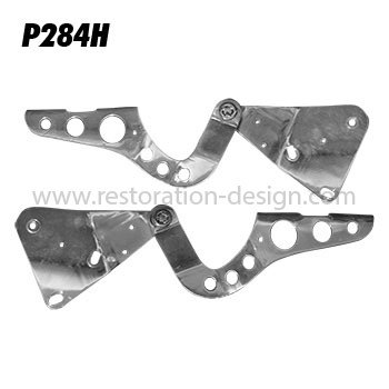 Front Hood Hinge Pair, Aluminum (1964-1998) - Restoration Design Europe