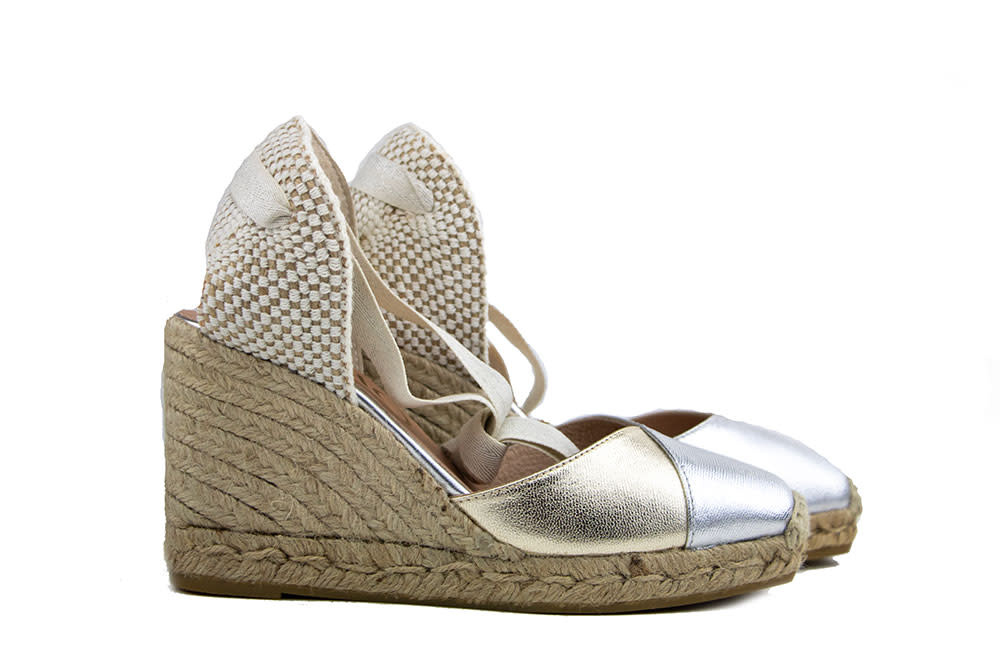 Gaimo Espadrille Yasmin Odin Silver Gold I Worldwide shipment - Steenbergen Schoenen