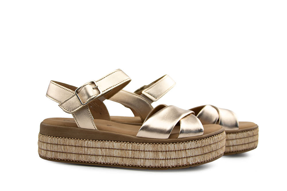Gabor Sandaal Satin Metallic Champagner I Gratis zending in NL va €40 ...