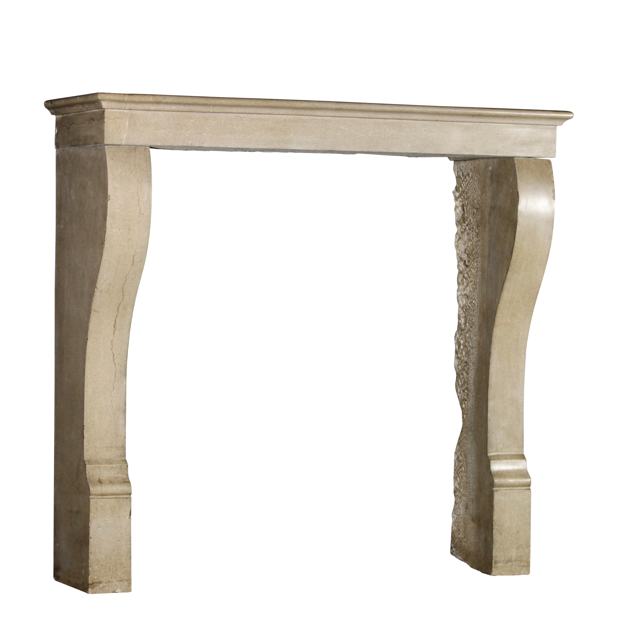 Small European Fireplace Surround in Limestone - The Antique Fireplace Bank