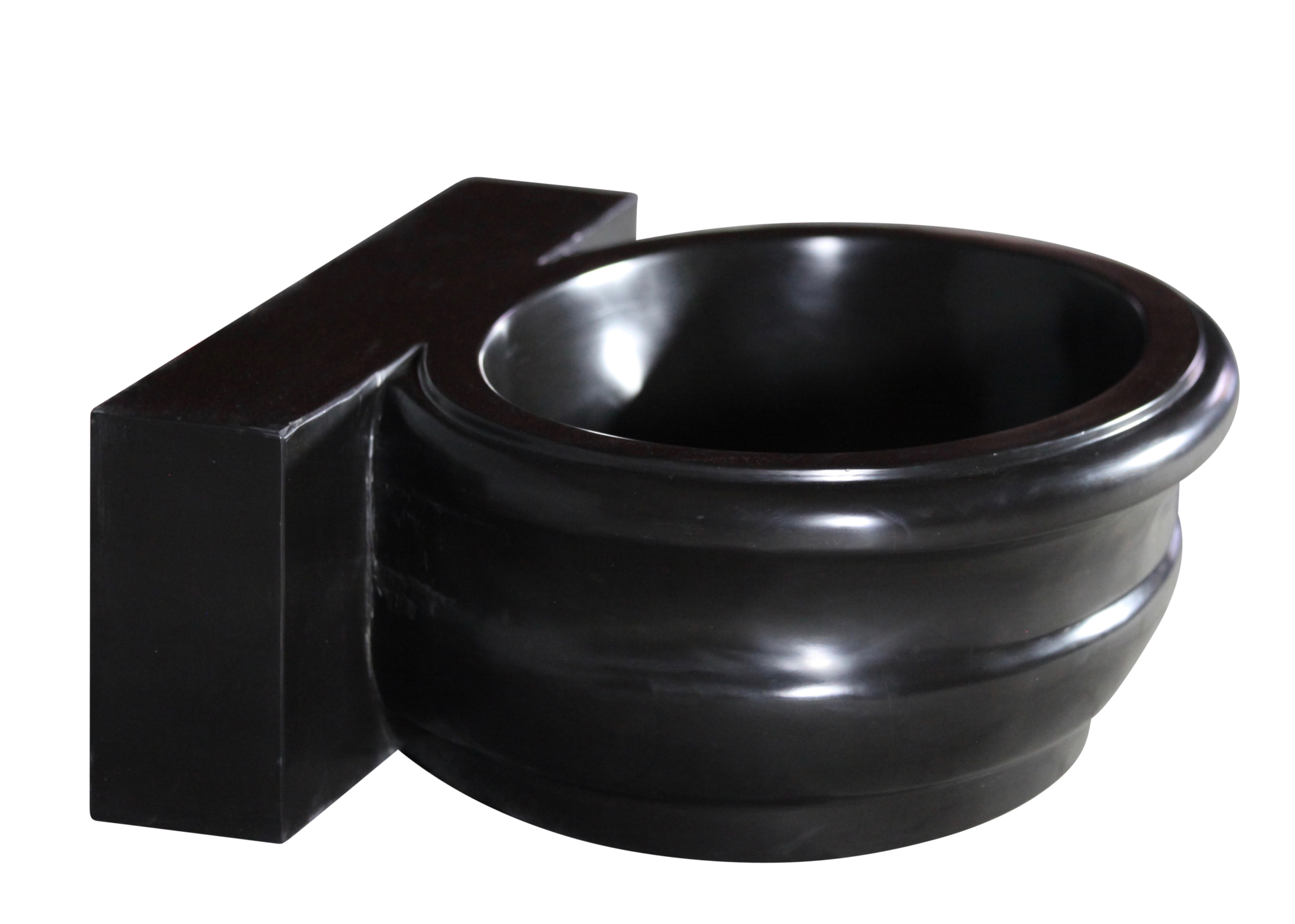 Original Black Belgian Marble Hand Washer - The Antique Fireplace Bank