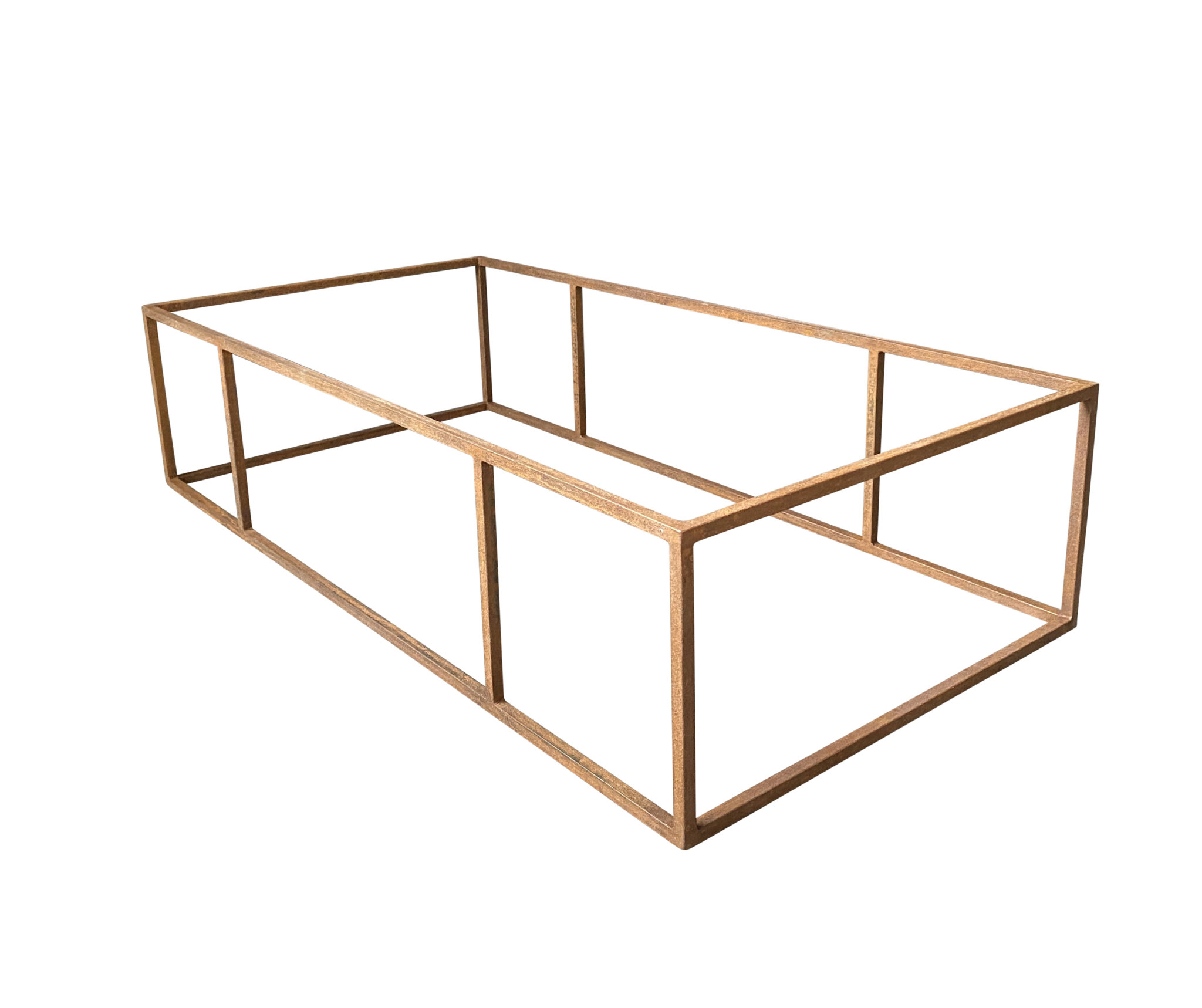 Base de mesa rectangular en acero - The Antique Fireplace Bank