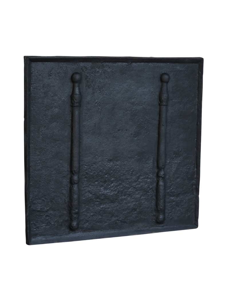 Blacked Cast Iron Fire-Back - The Antique Fireplace Bank
