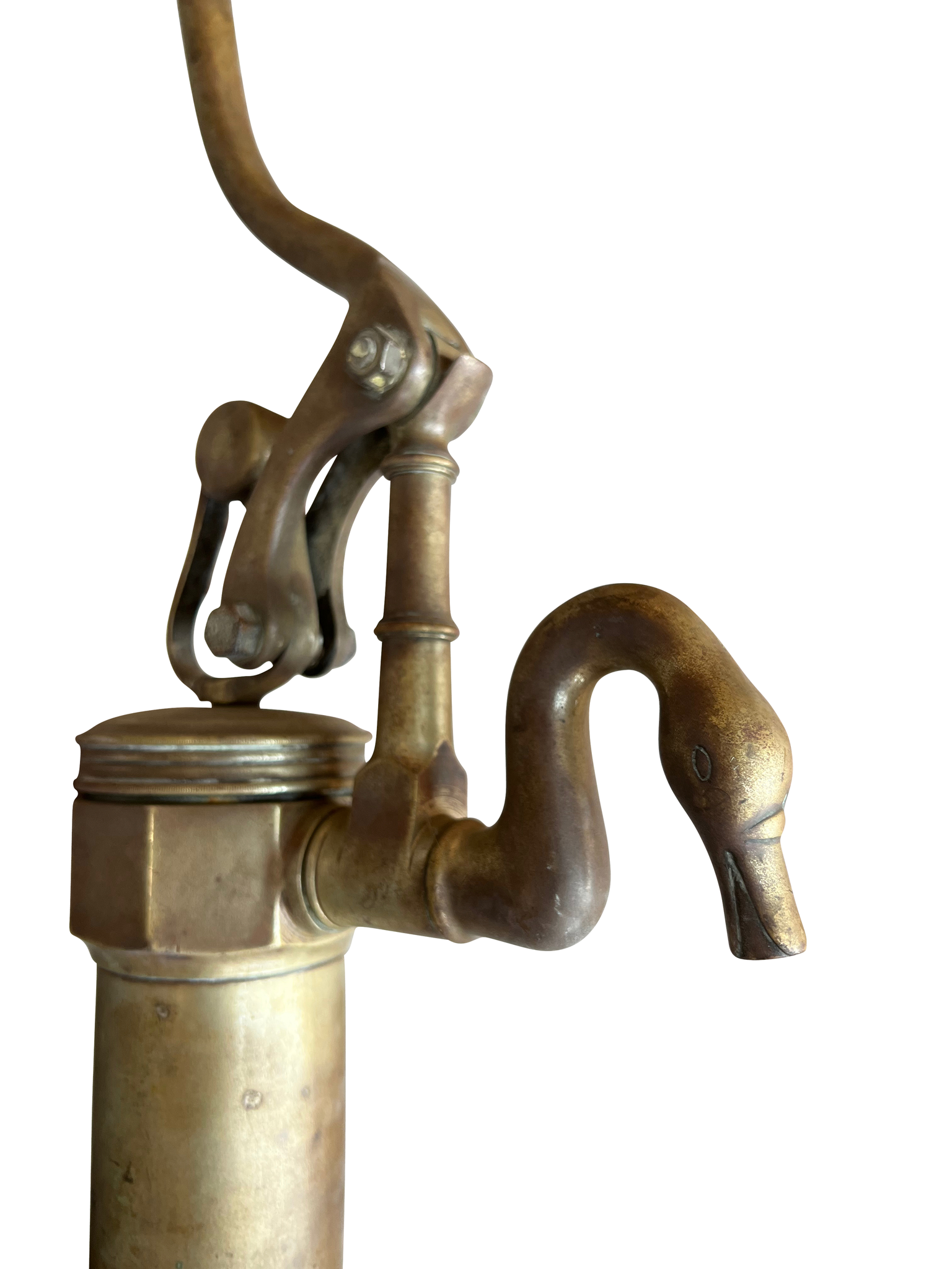 Original Antique Brass Pump - The Antique Fireplace Bank