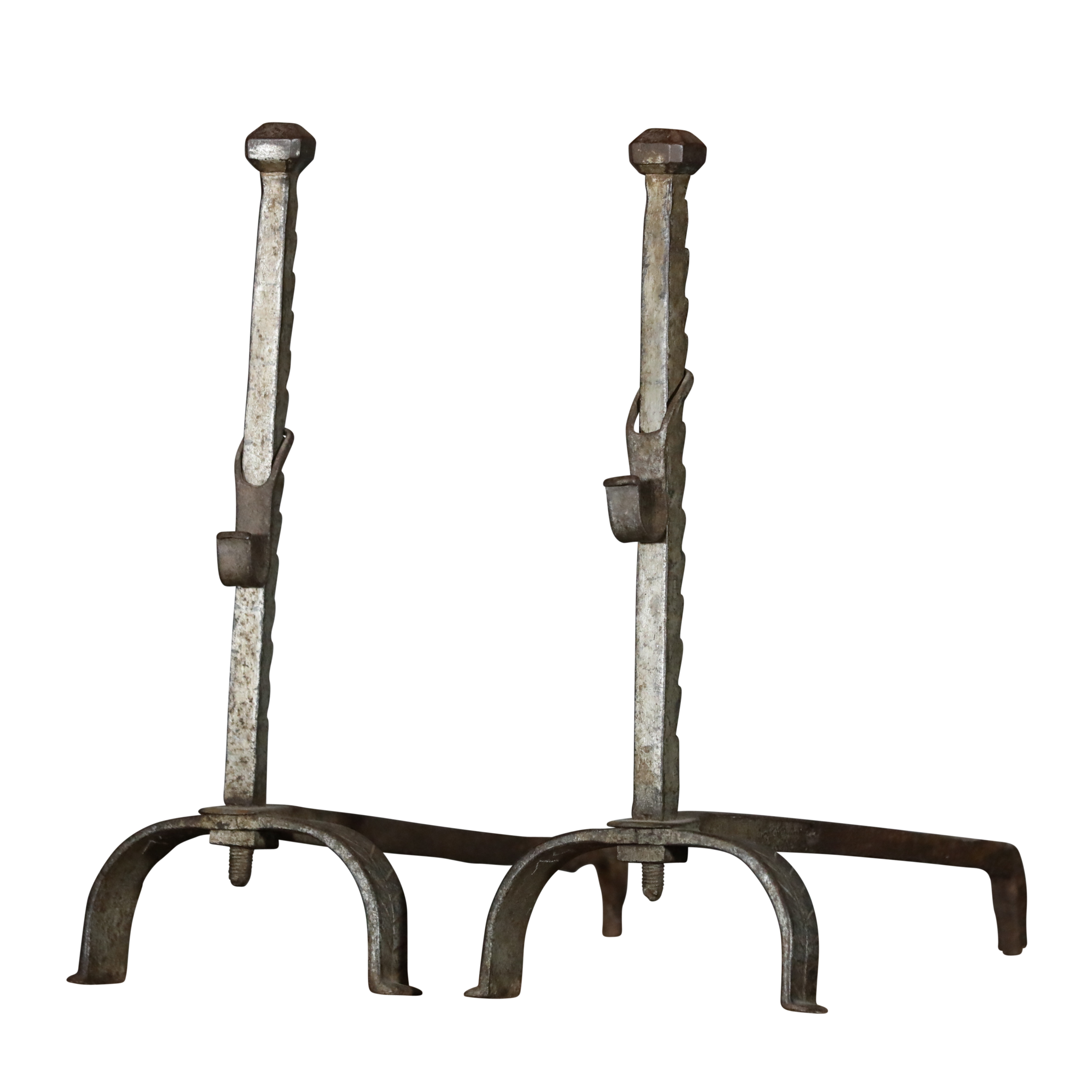 Rustic French Andiron - The Antique Fireplace Bank
