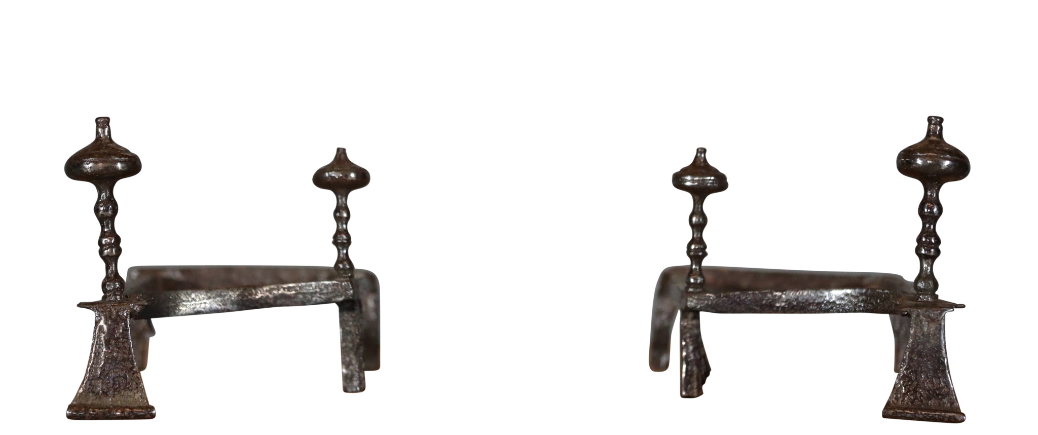 French 18th Century Pair Andiron For Fireplace - The Antique Fireplace Bank