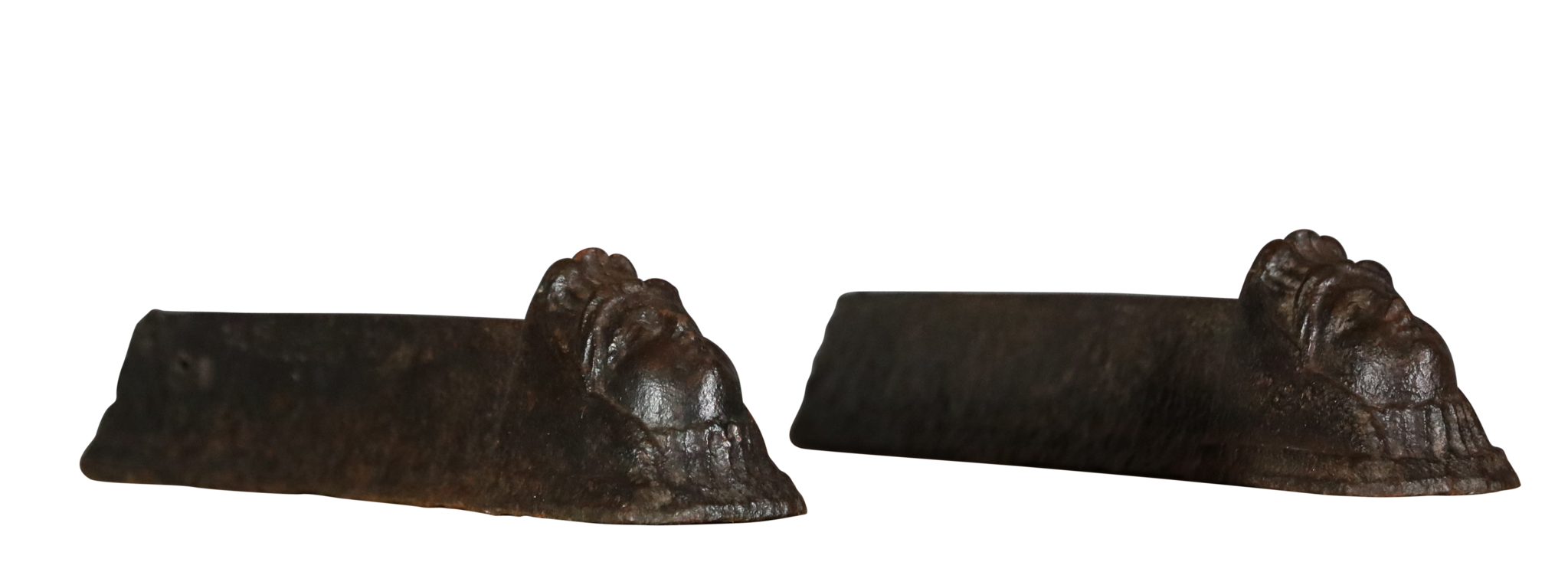 Timeless Classic French Cast-Iron Andiron - The Antique Fireplace Bank