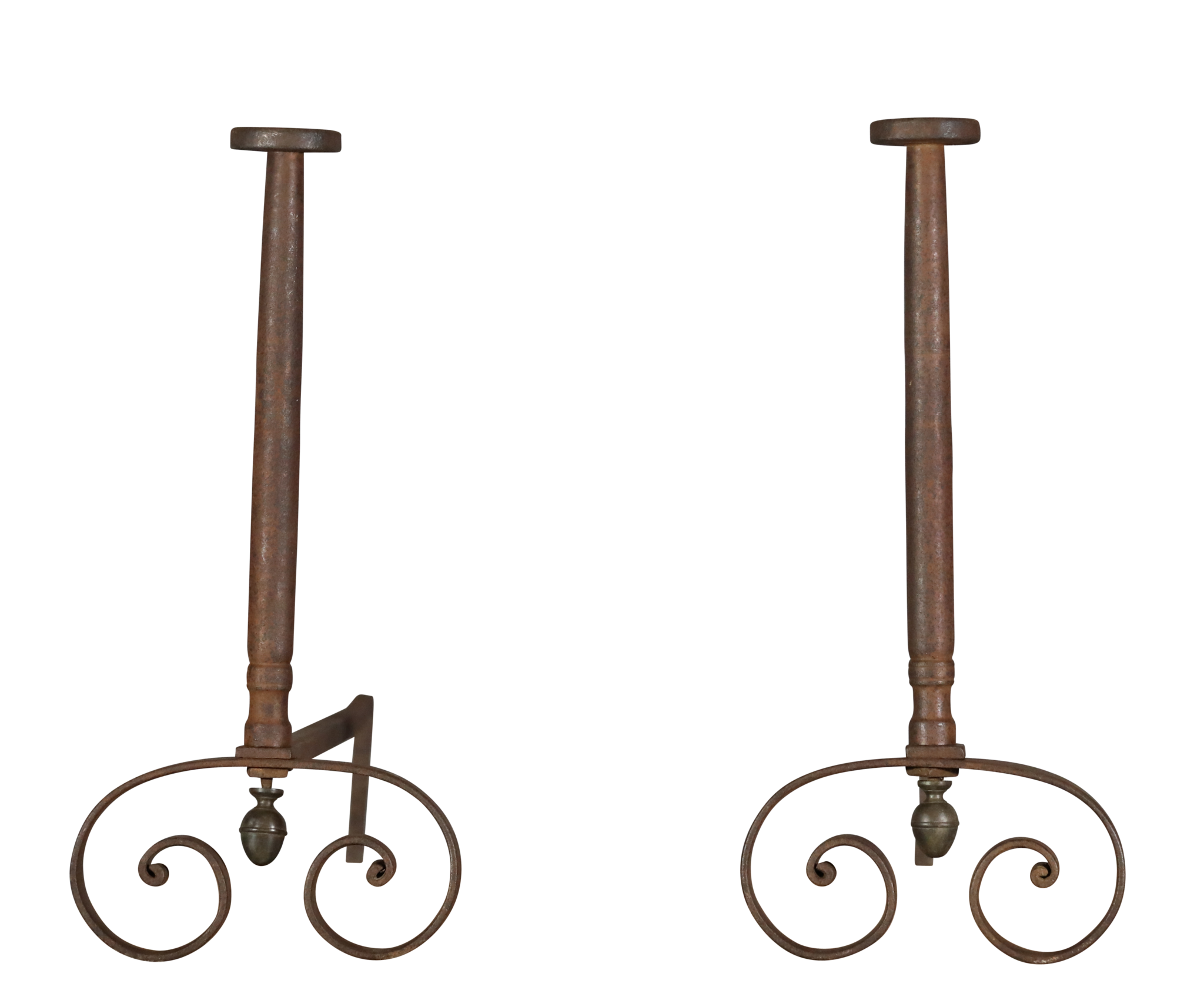 Grand And Strong French Andiron - The Antique Fireplace Bank