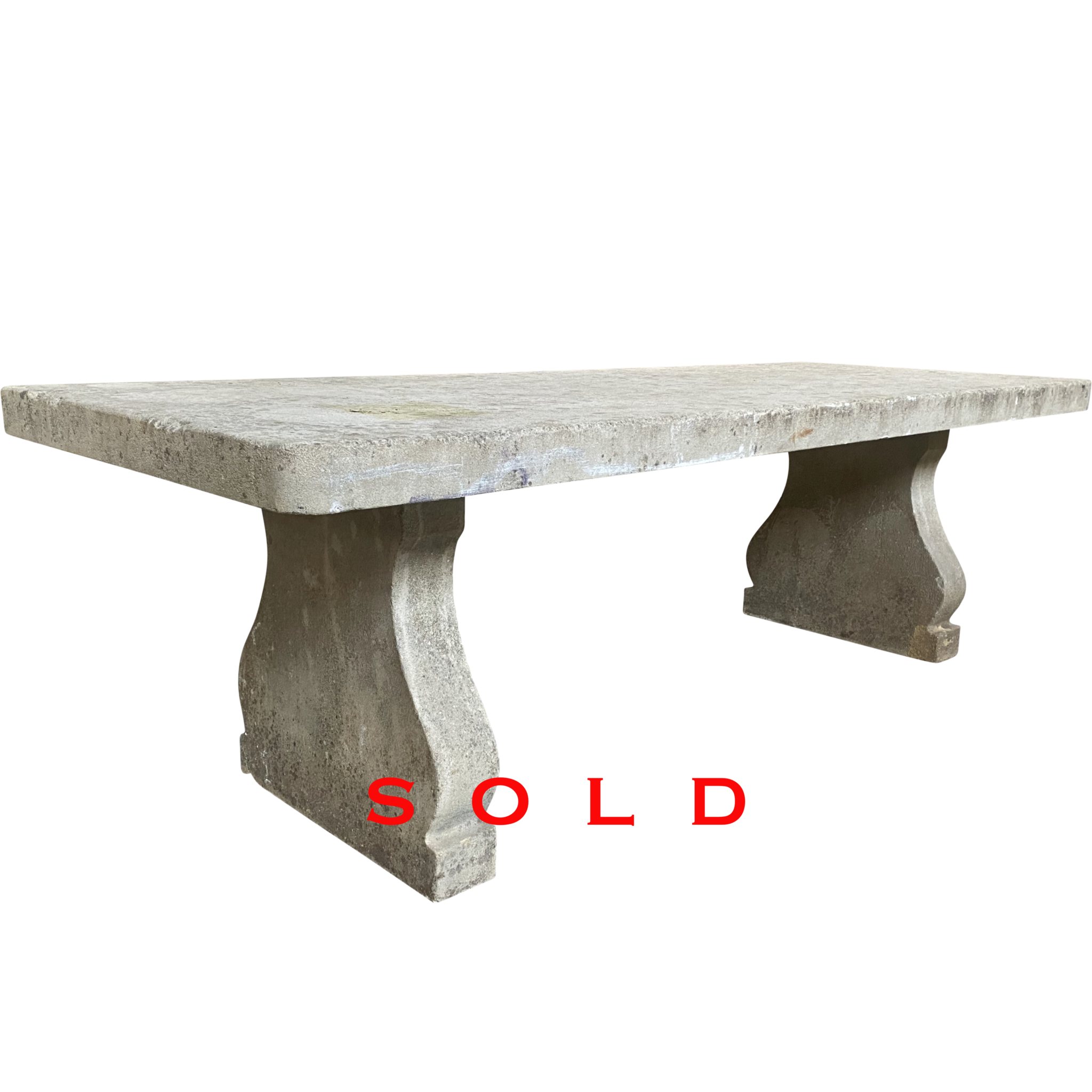 Grand Limestone Outdoor Table - The Antique Fireplace Bank