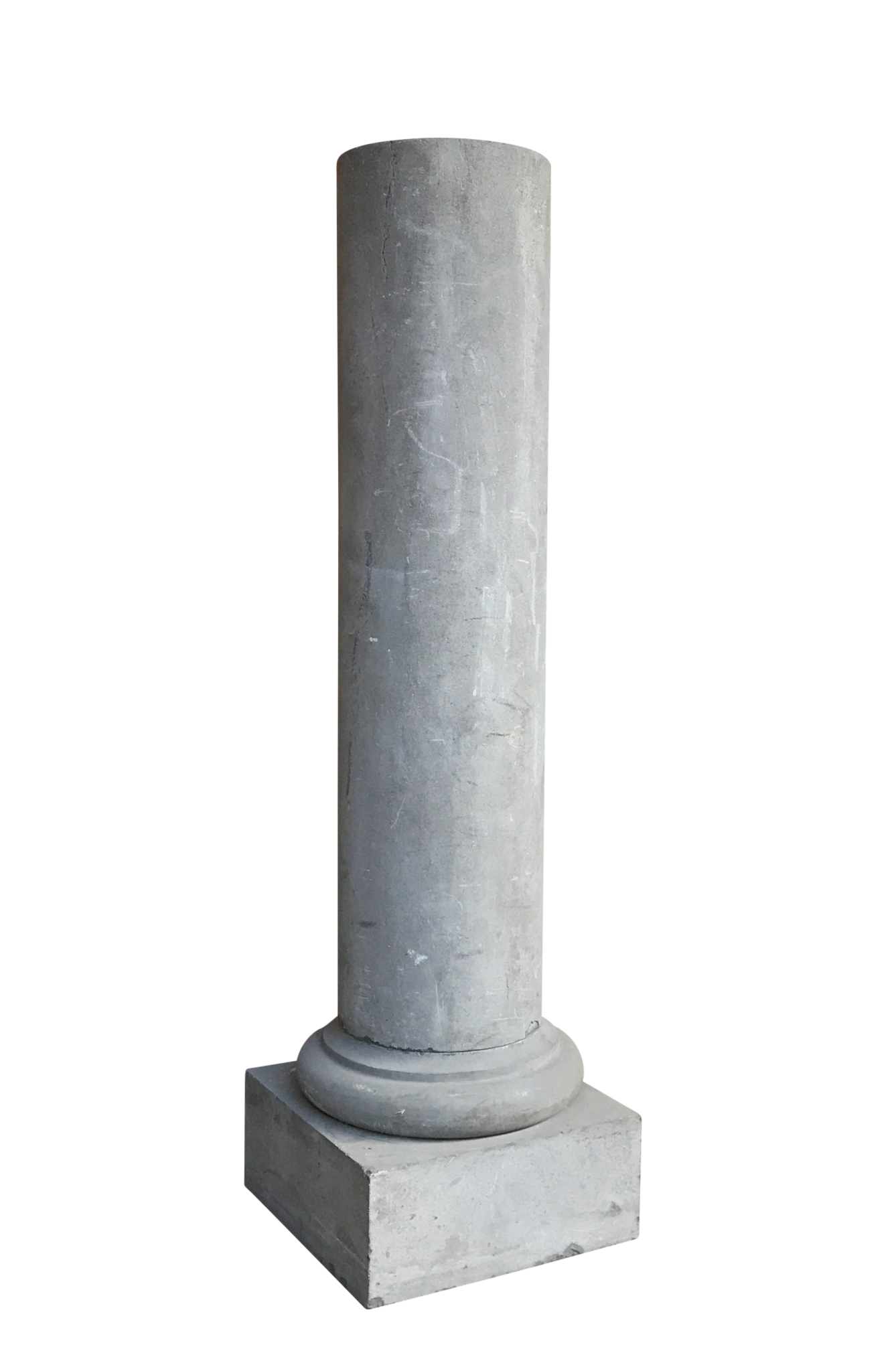 Authentic Antique Round Stone Outdoor Column On Base - The Antique ...