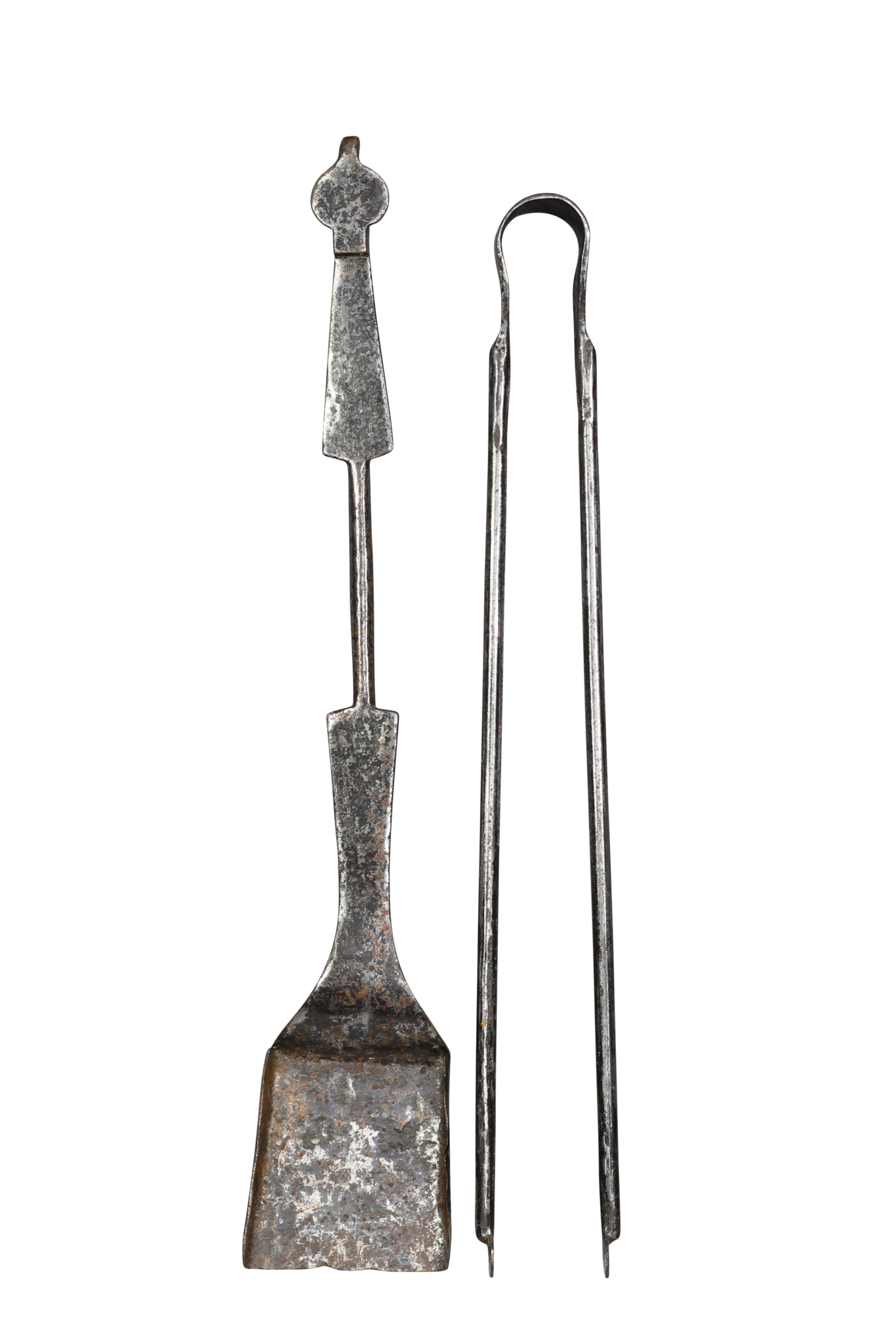 Mountain Fireplace Tool Set In Wrought Iron - The Antique Fireplace Bank