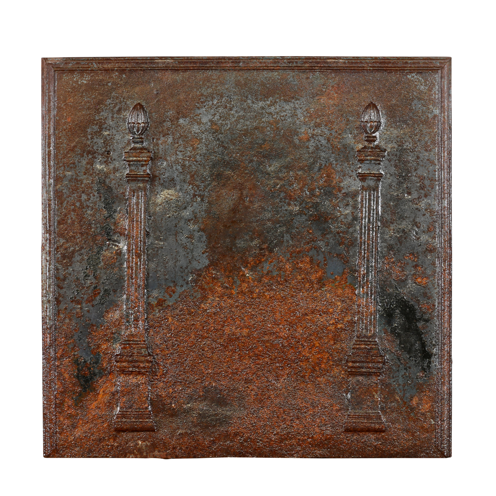 LXVI Style Fireplace Decor Plate Cast Iron - The Antique Fireplace Bank