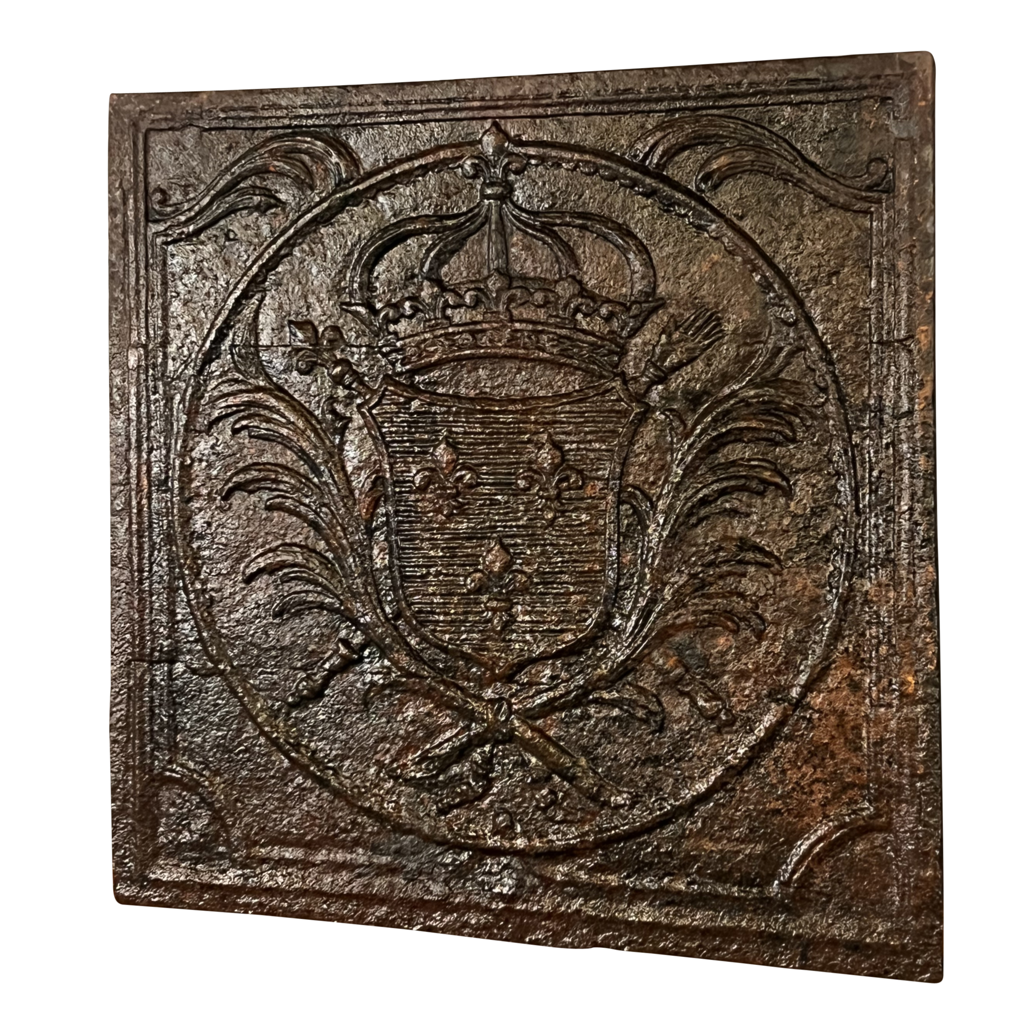 17th Century French Kings Coat Of Arms Fire-Plate - The Antique ...