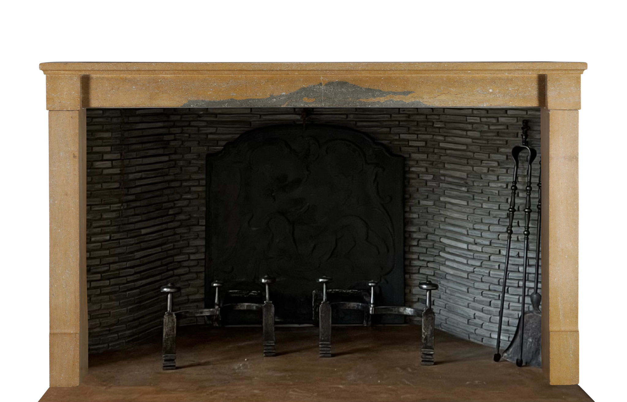 Extra Wide Fireplace Mantel 19th-century French Minimalist Louis Philip ...
