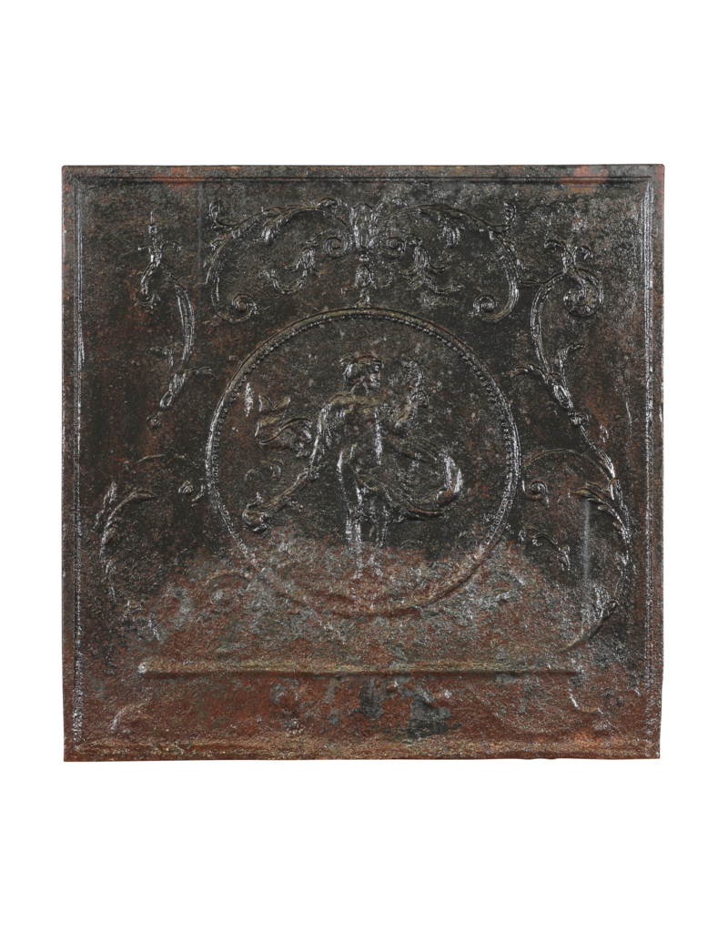 Antique Cast Iron Fireplace Plate Woman in Flowing Dress - The Antique ...