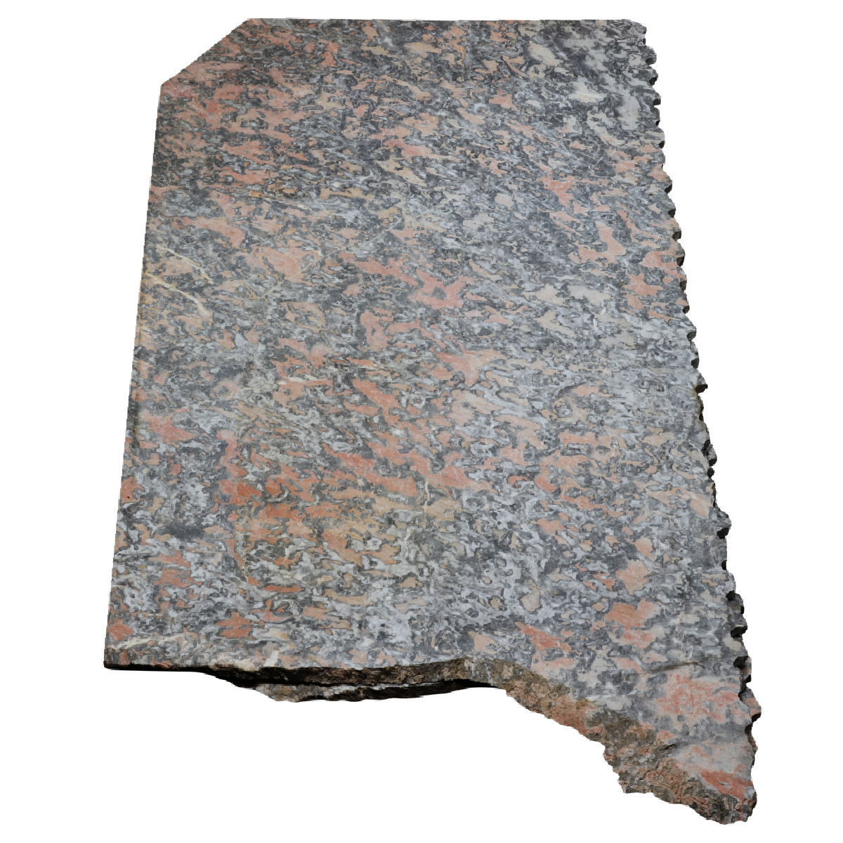 Tranche De Marbre Antique De Verdun - 165 cm sur 100 cm - Épaisseur 2 ...